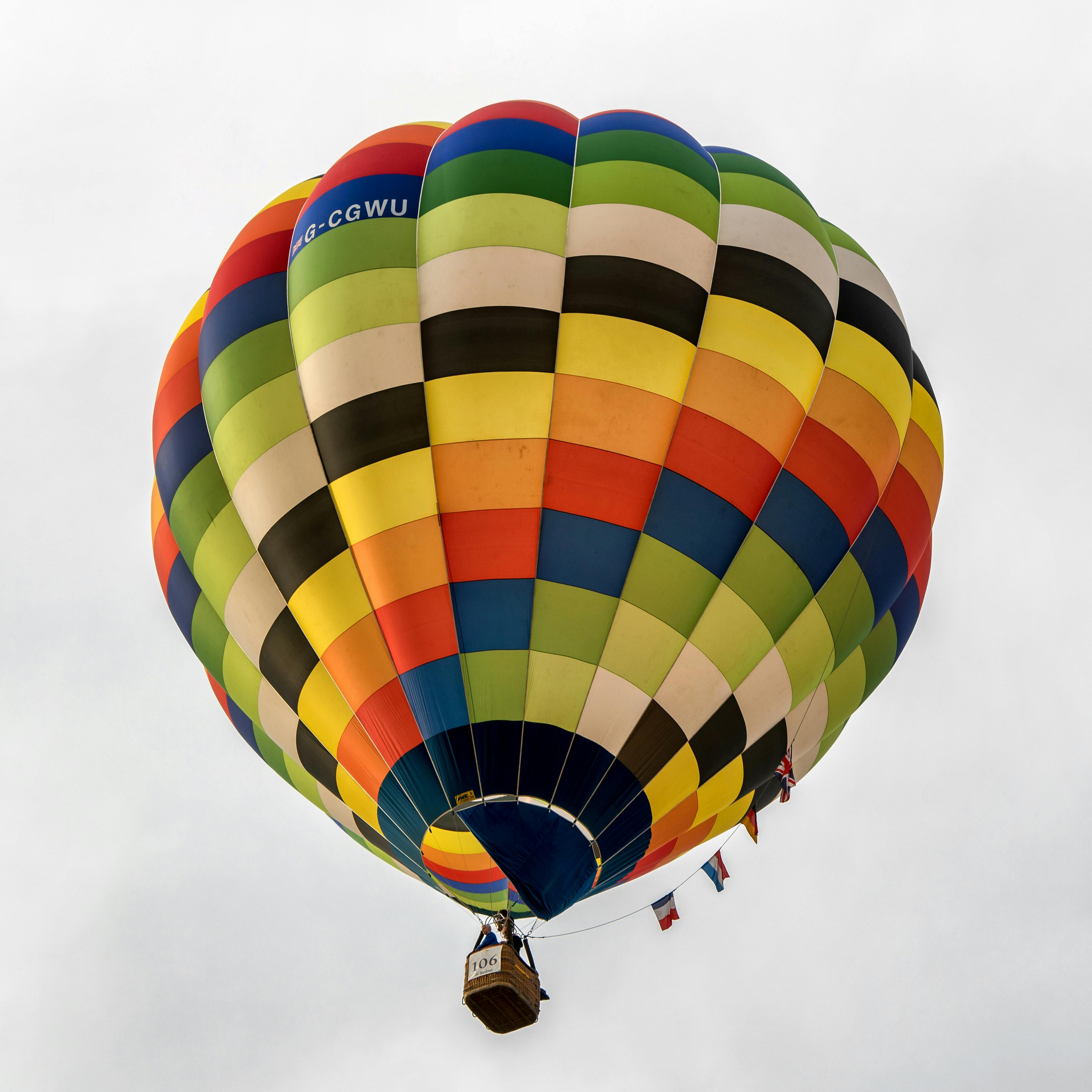 Hot Air Balloon Rising against the Sky · Free Stock Photo