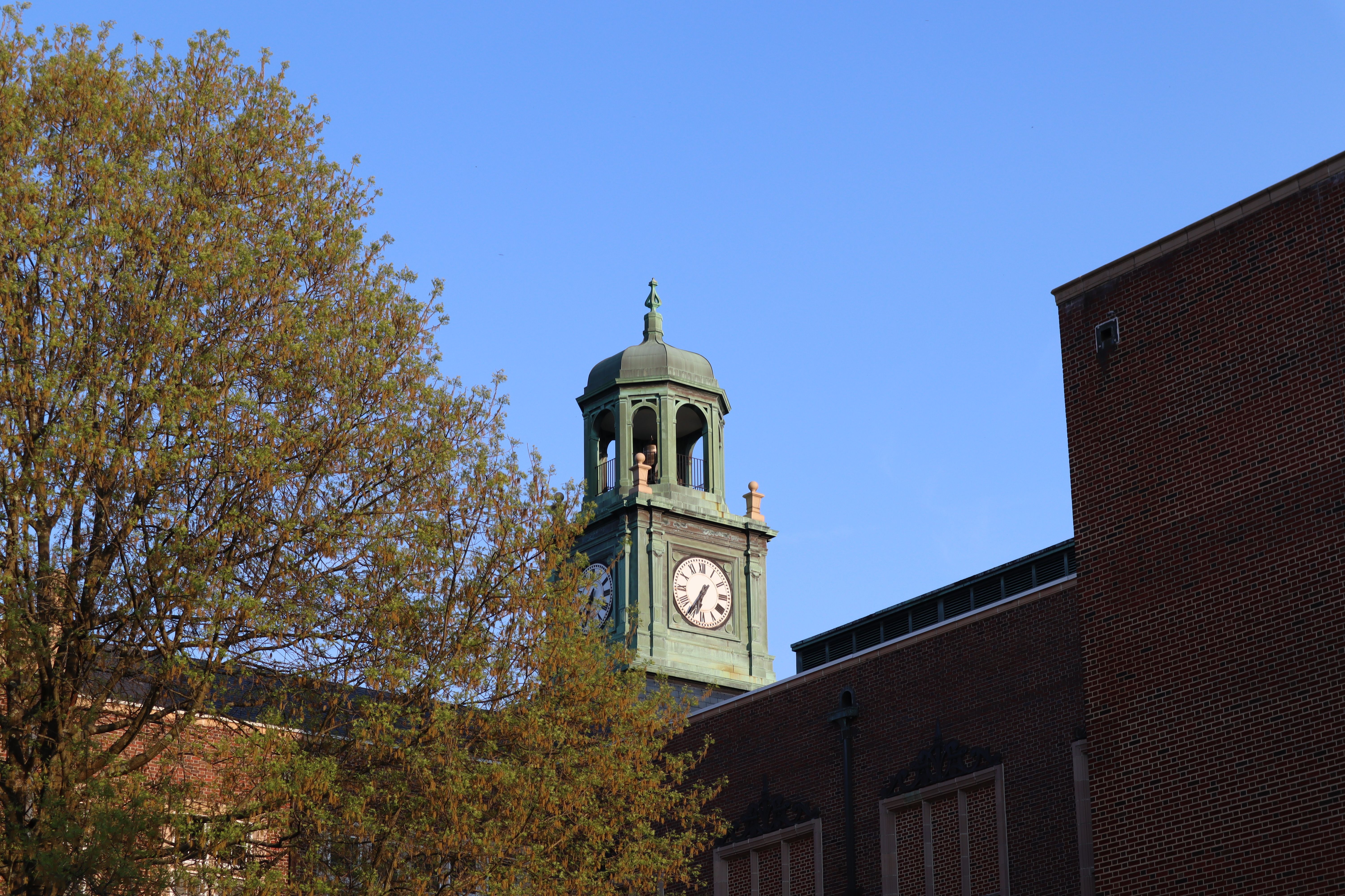 Clock and Bell Tower · Free Stock Photo