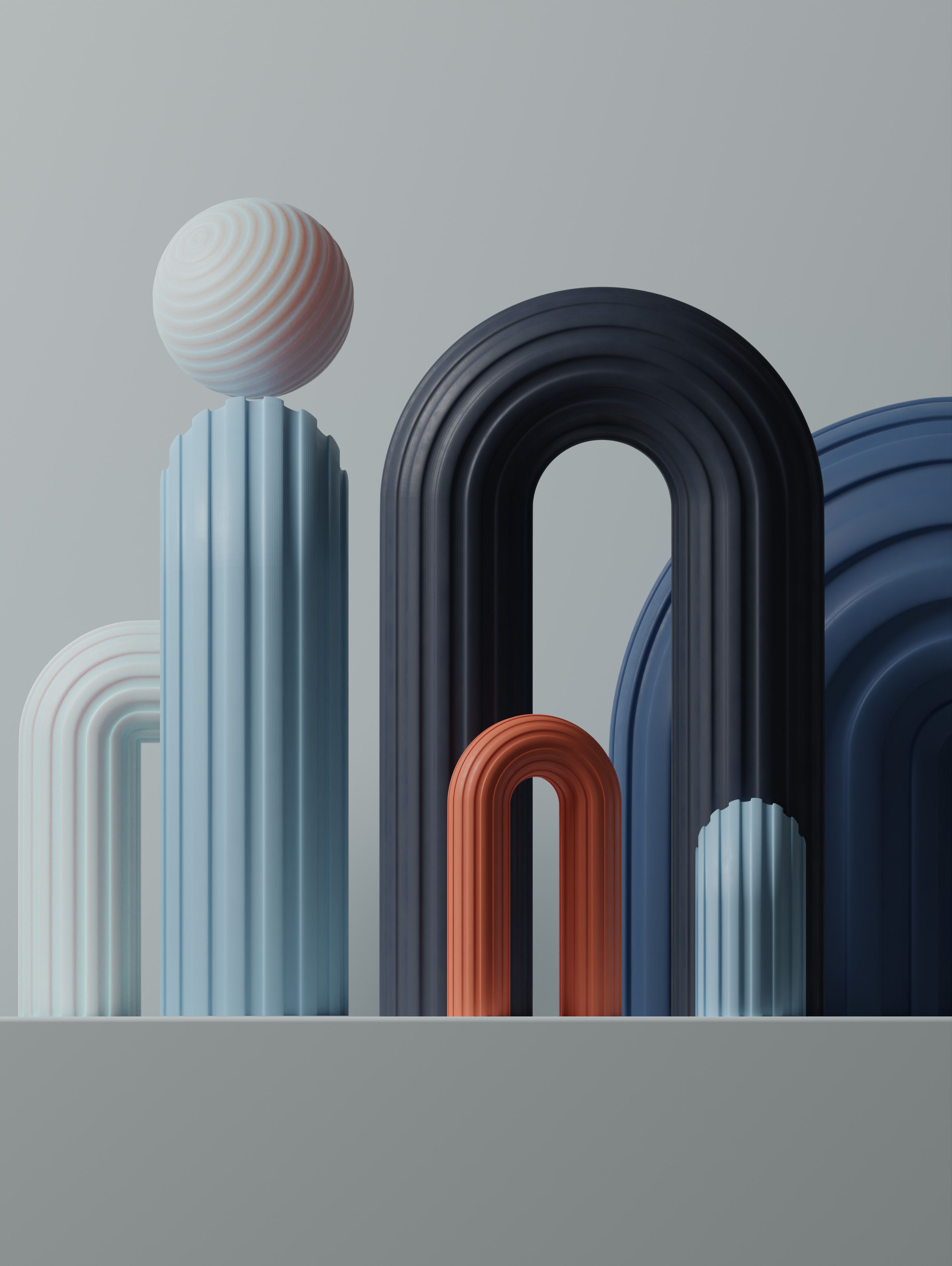 Plastic Shapes with Stripes · Free Stock Photo