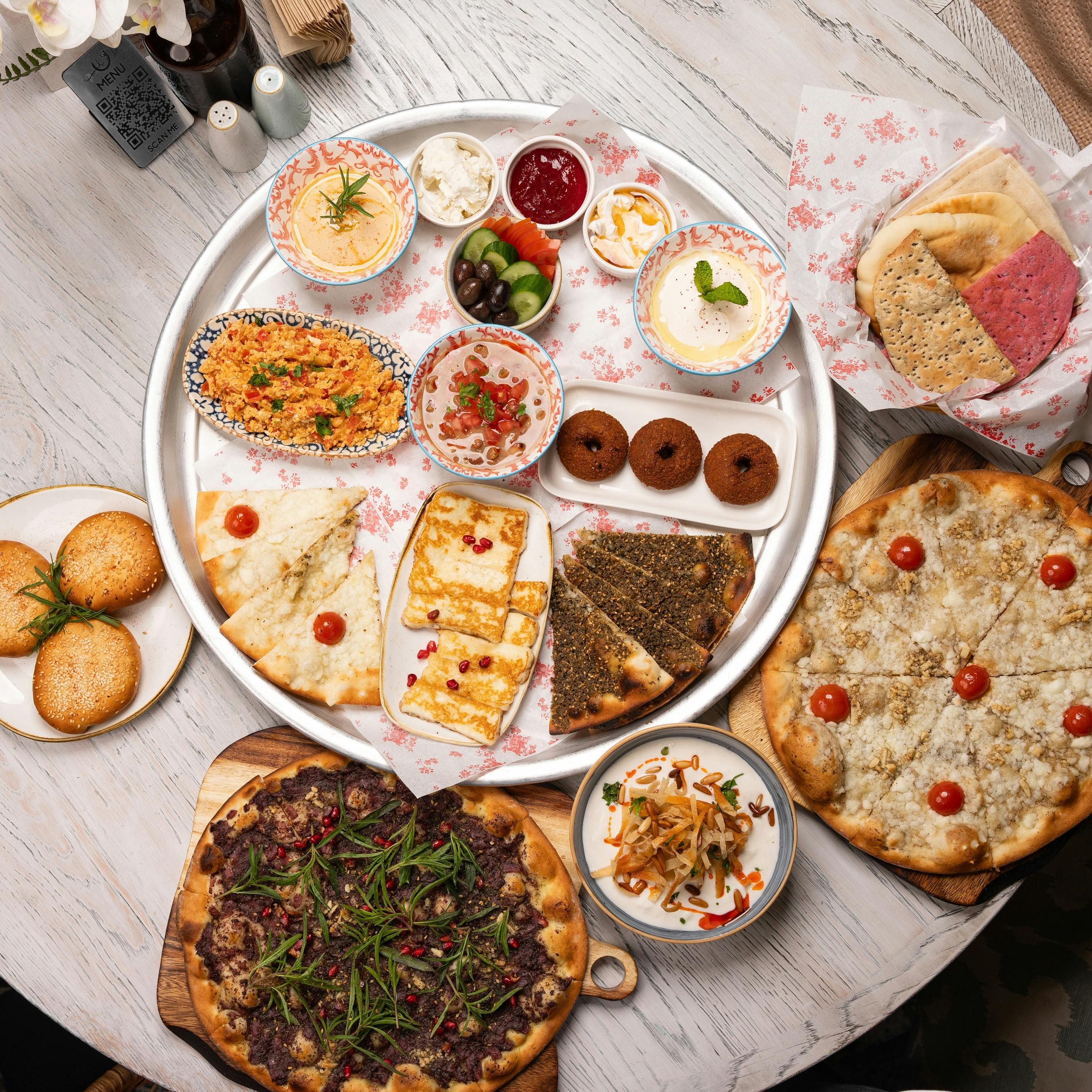 Top View of Meal on a Restaurant Table · Free Stock Photo