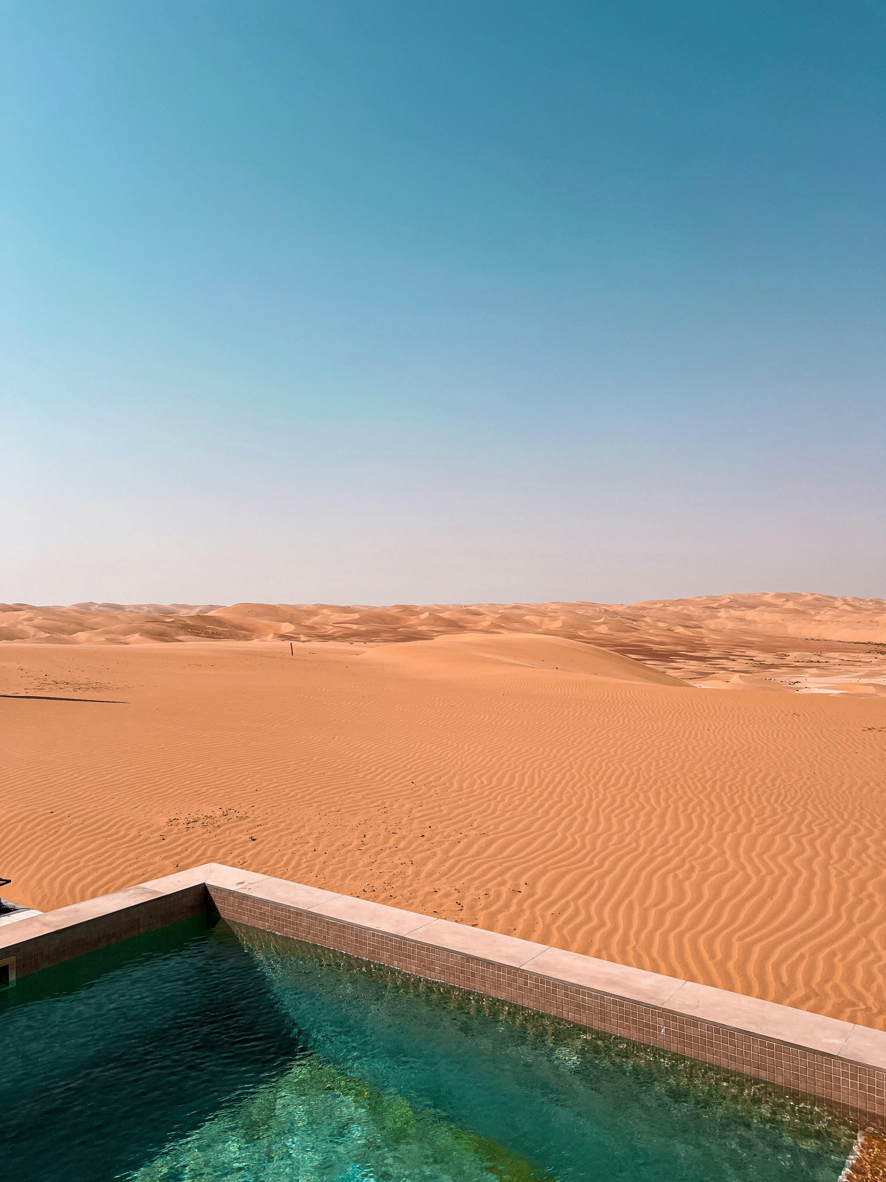 Pool with Water on Desert · Free Stock Photo