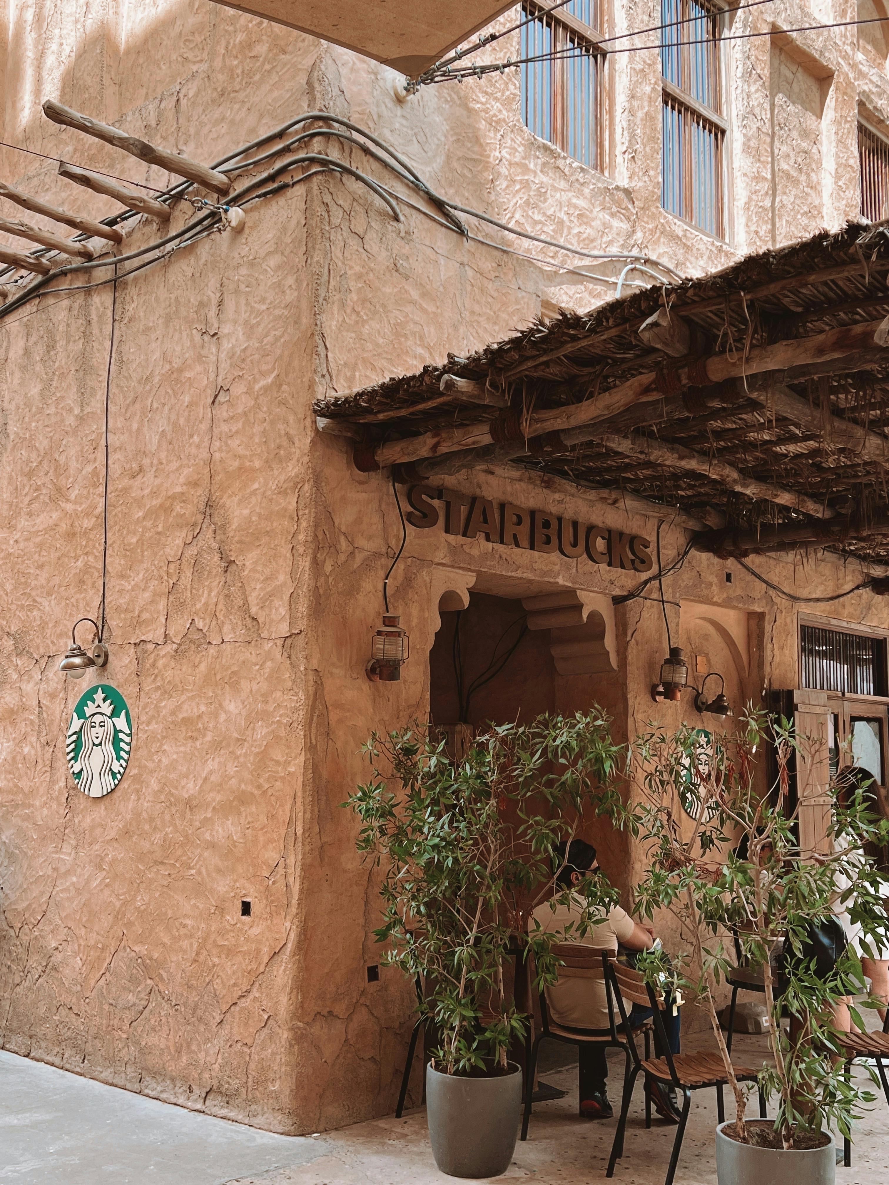 Starbucks in the middle of a desert town · Free Stock Photo