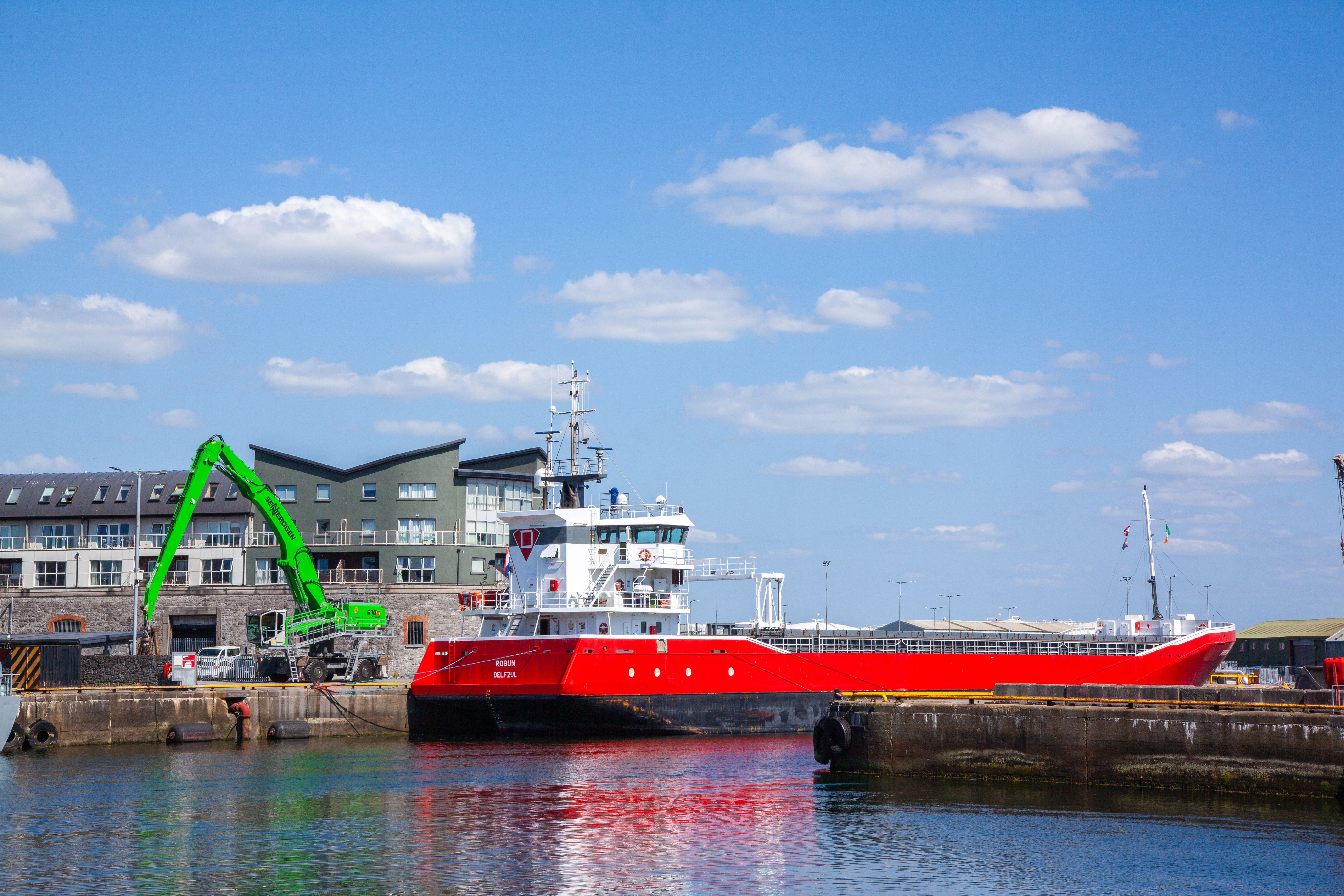 Red Ship in a Port · Free Stock Photo