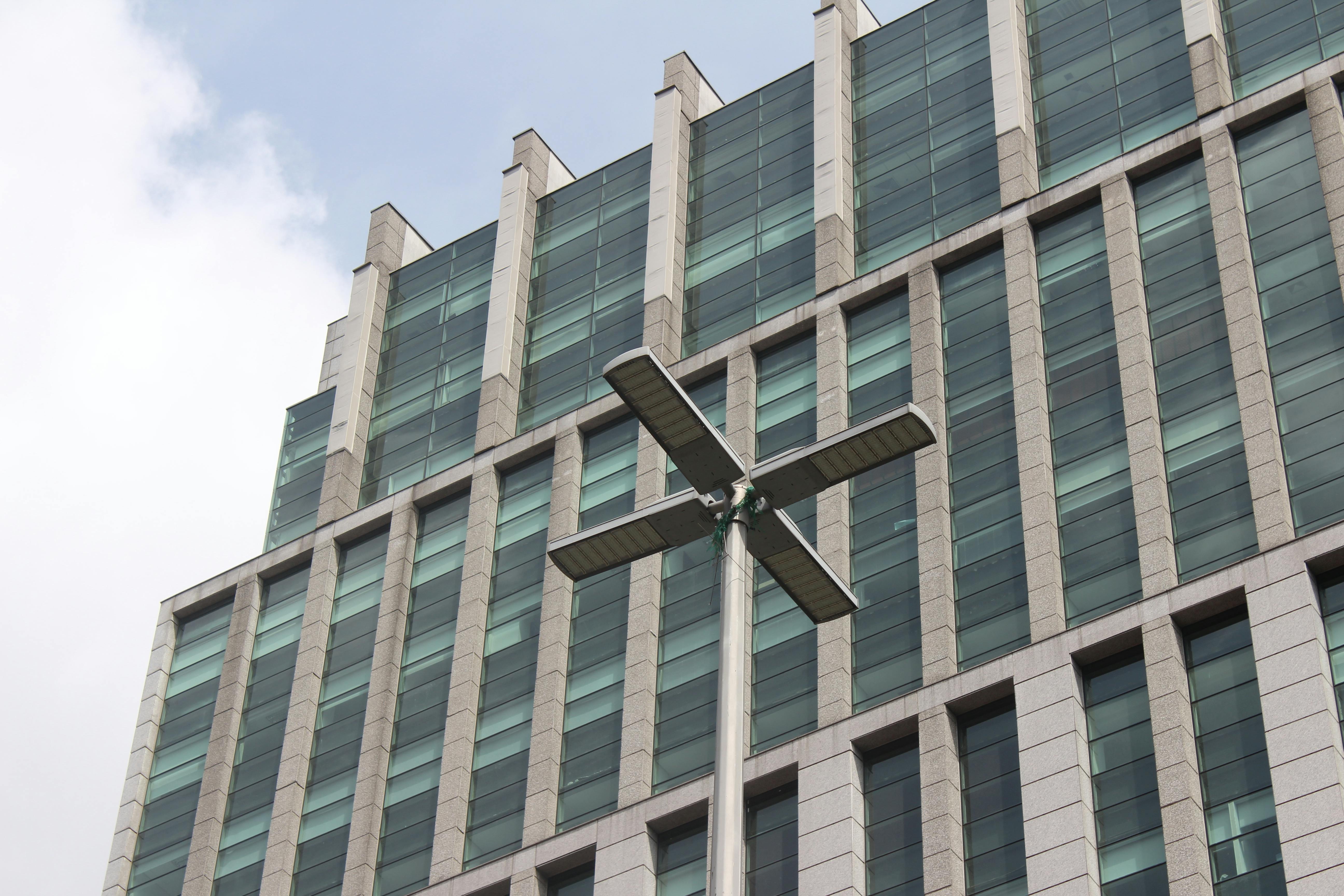 Street Lights Near Building · Free Stock Photo