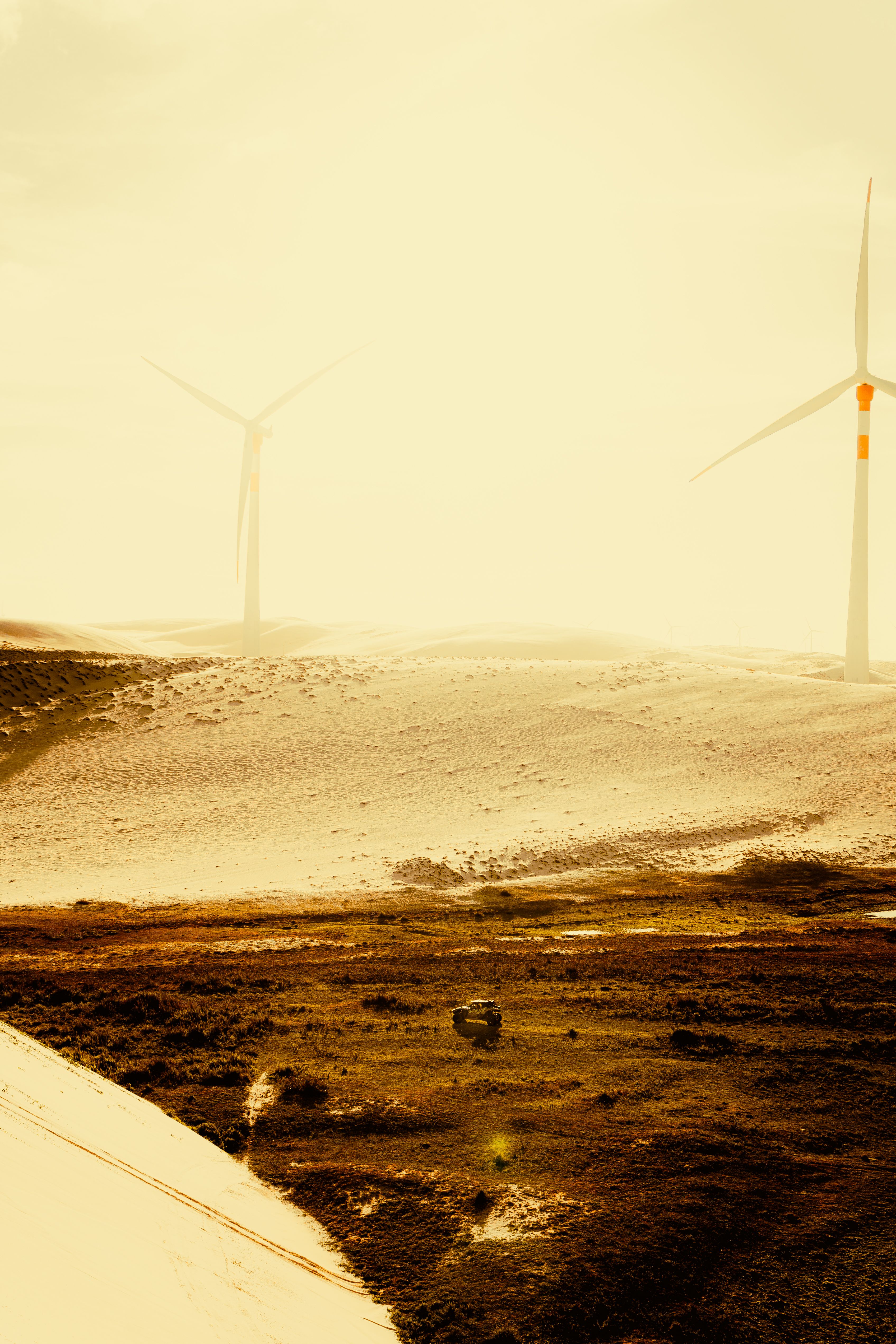 Wind Turbines under Fog · Free Stock Photo