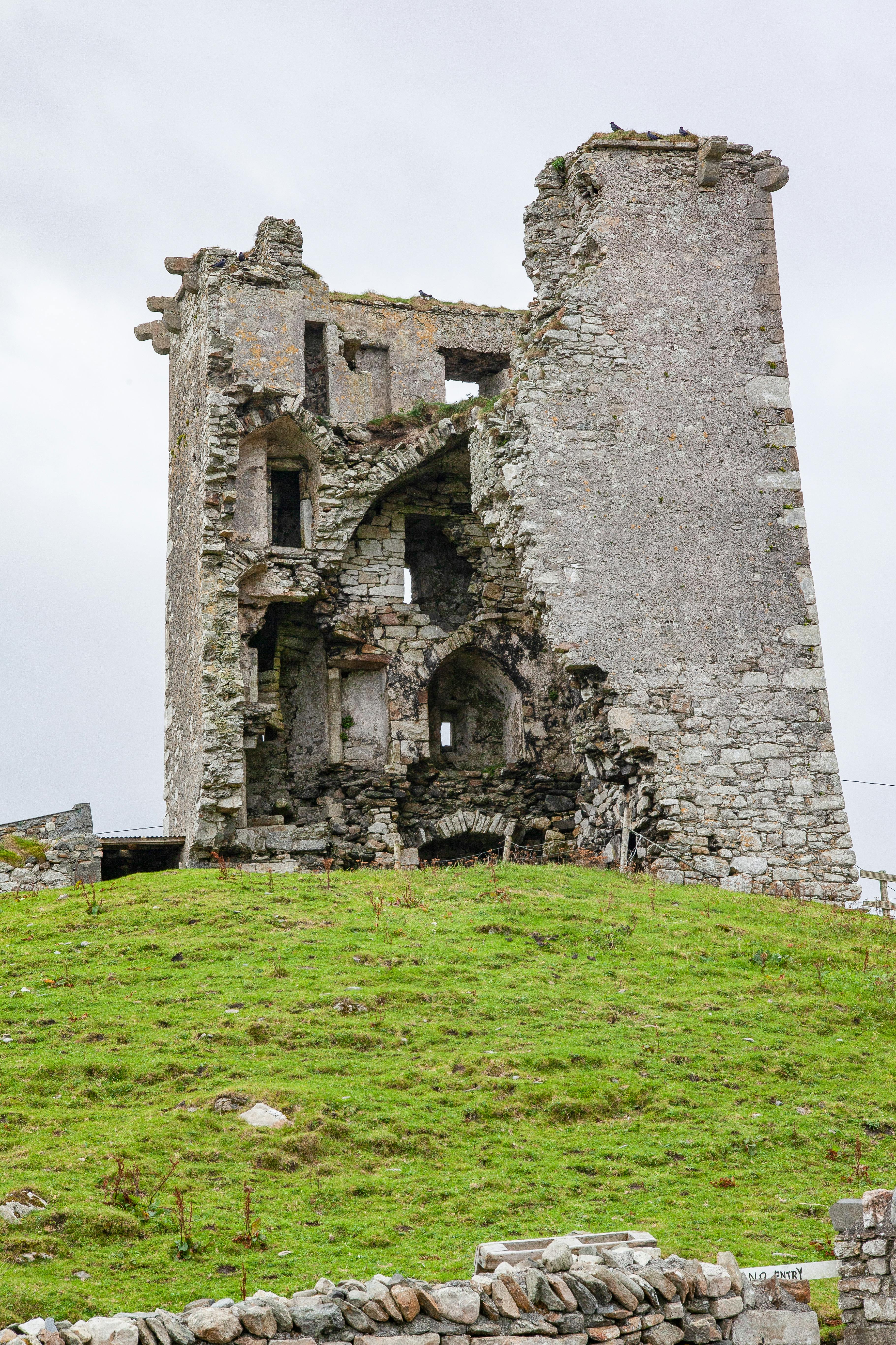Partially Destroyed Castle on a Hill · Free Stock Photo