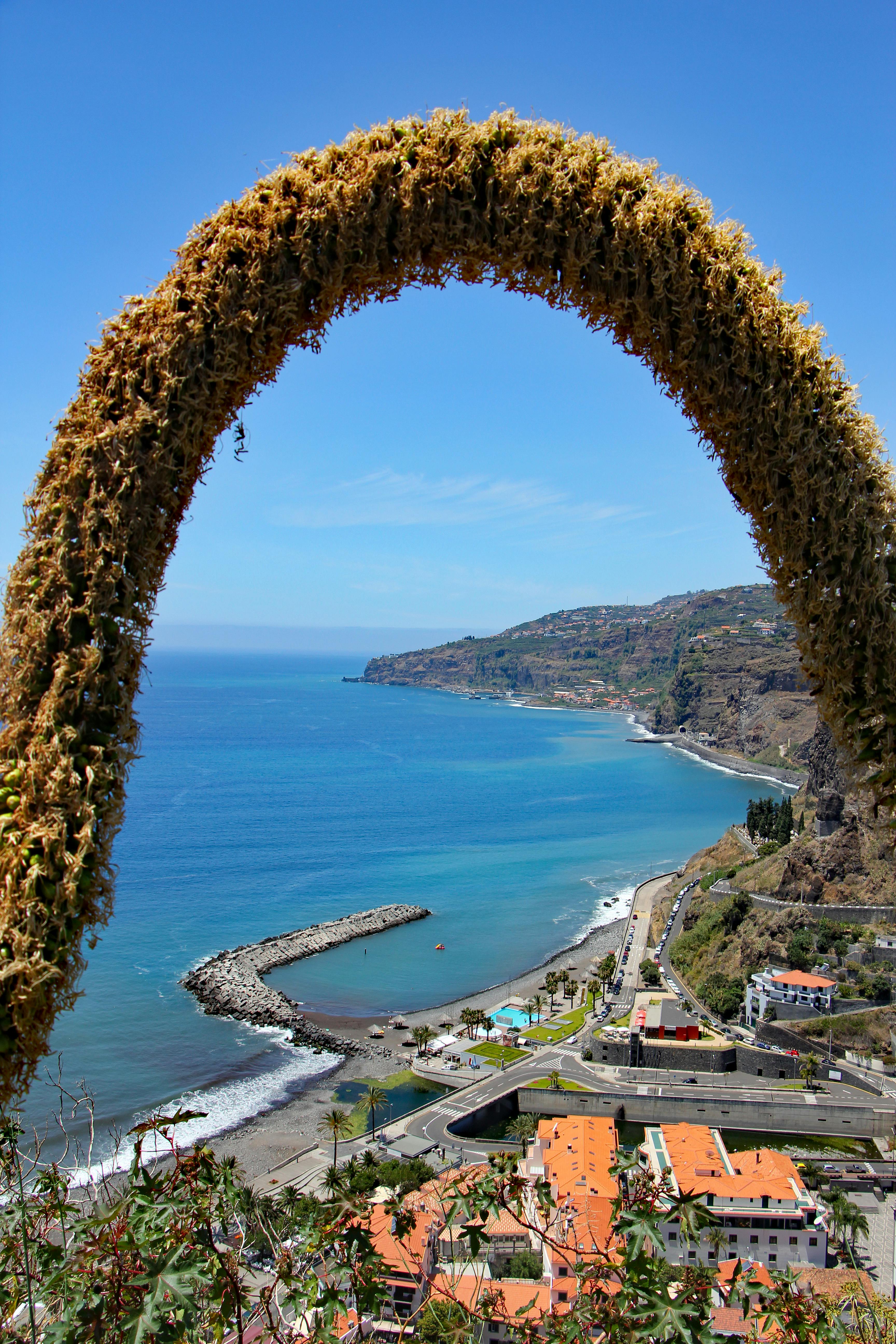 Garland over Town on Sea Shore of Madeira Island · Free Stock Photo