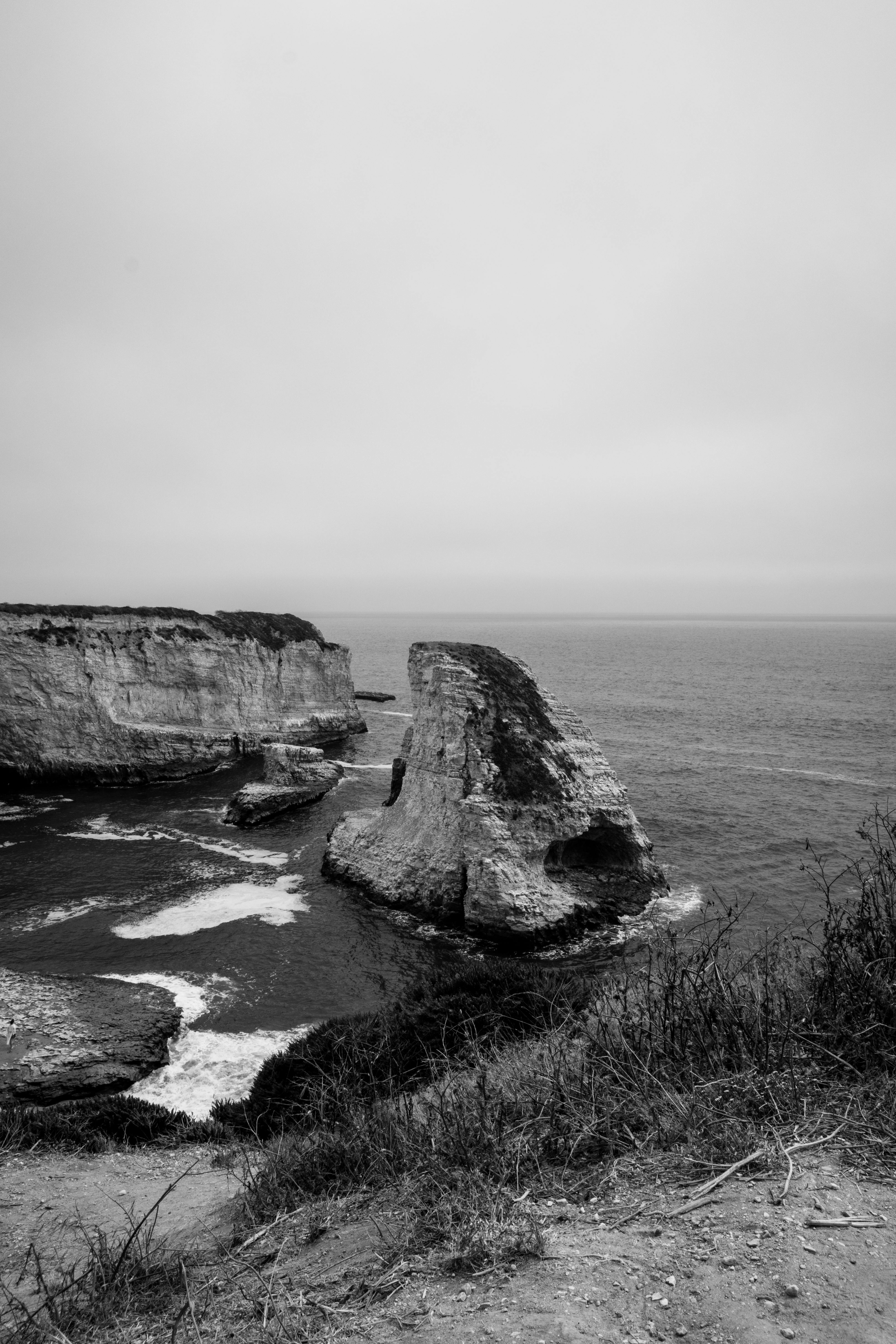 Cliff and Rock Formation on Sea Coast · Free Stock Photo
