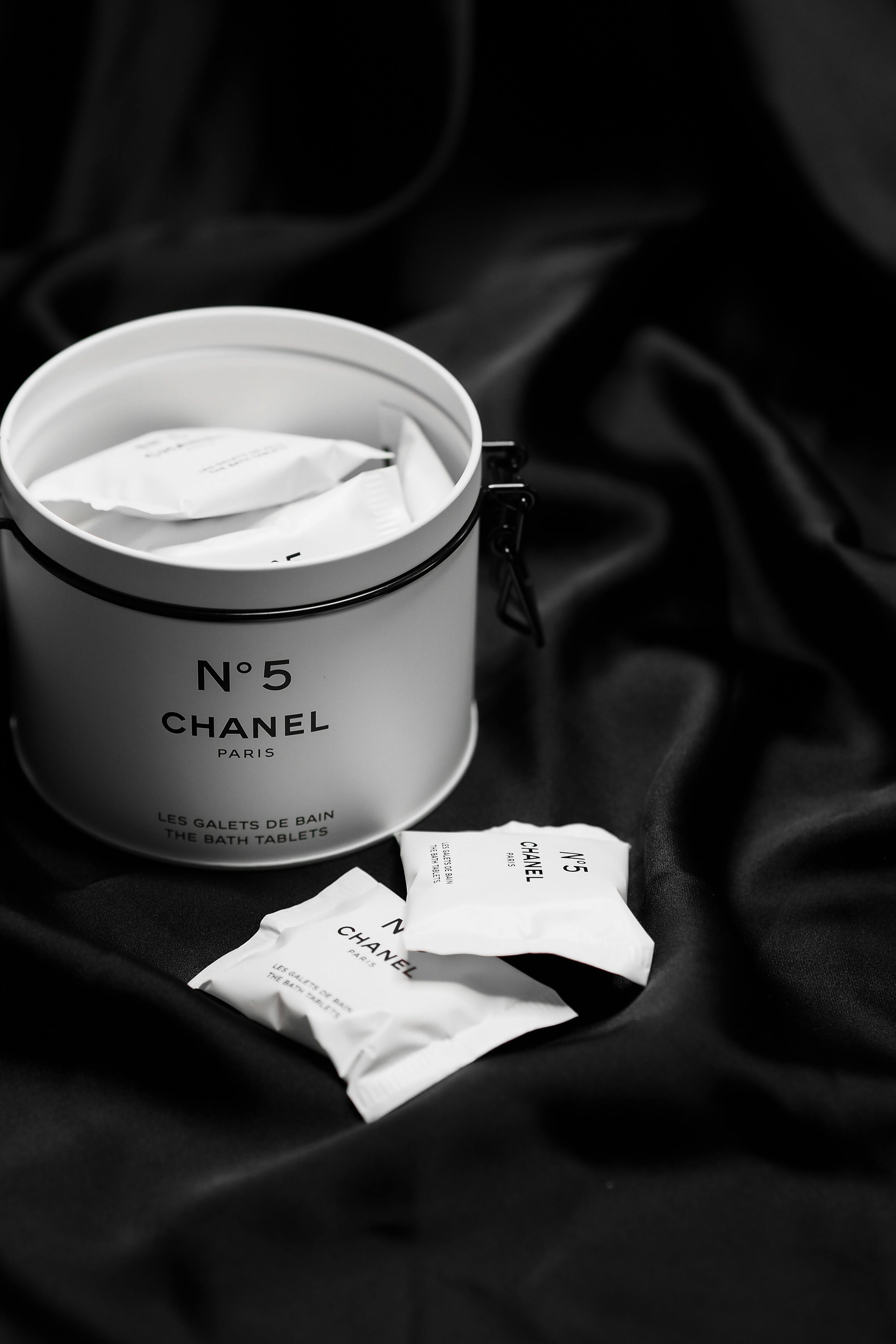 Bucket of Chanel No 5 Bath Tablets · Free Stock Photo