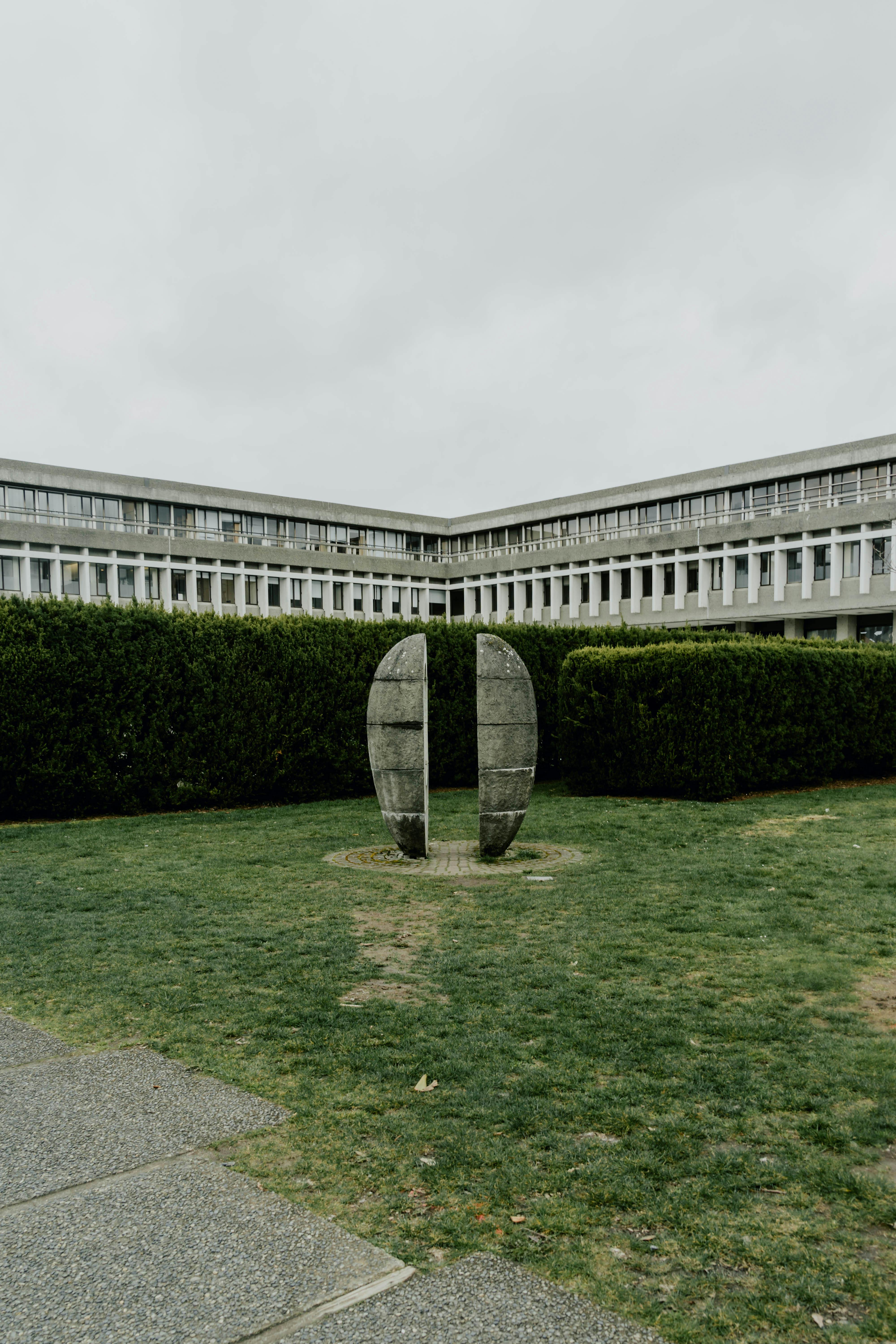 Stone Monument in Campus of Simon Fraser University in Burnaby, Canada ...