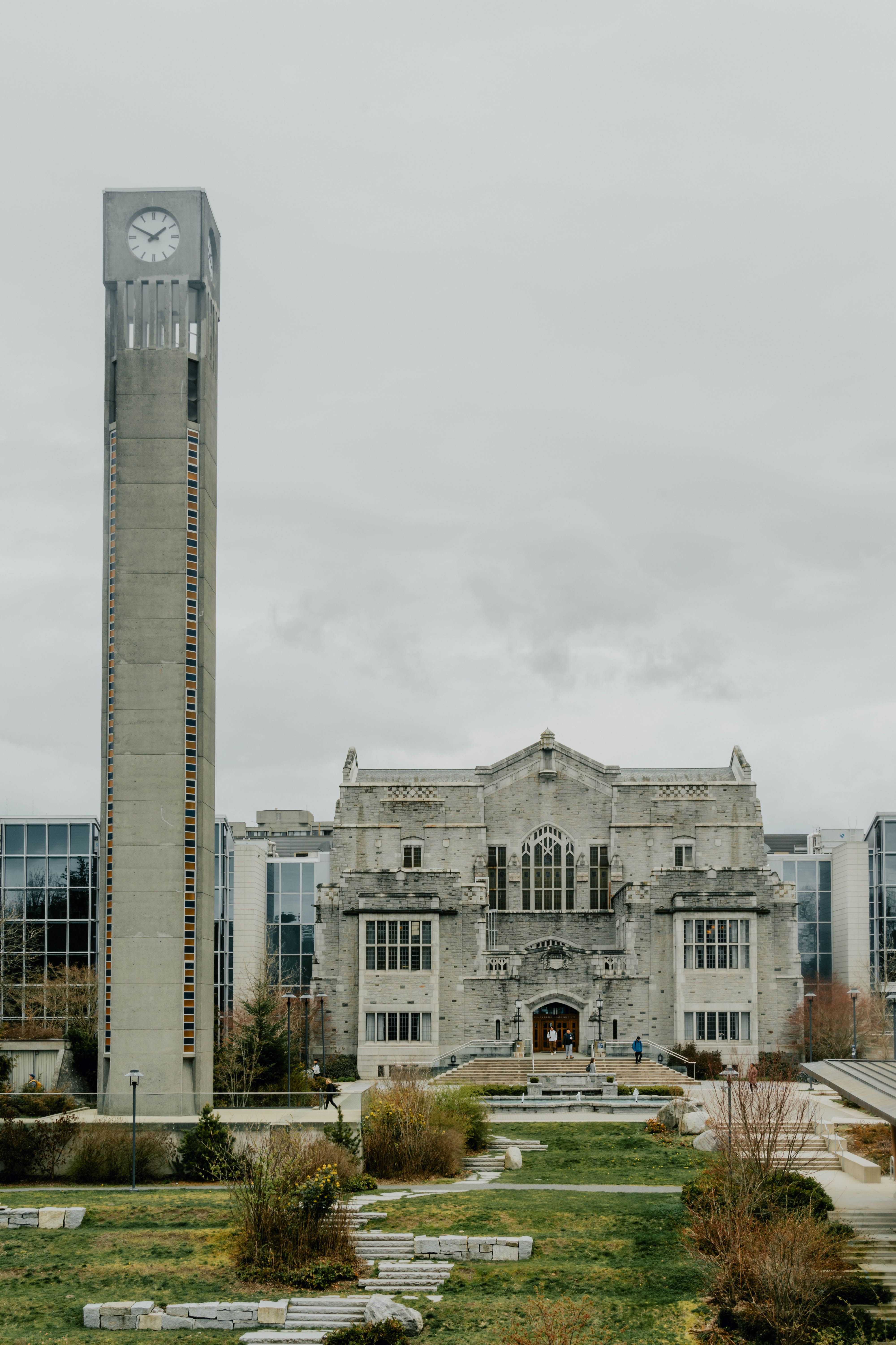 Ladner Clock Tower and Irving K. Barber Learning Centre in Vancouver ...