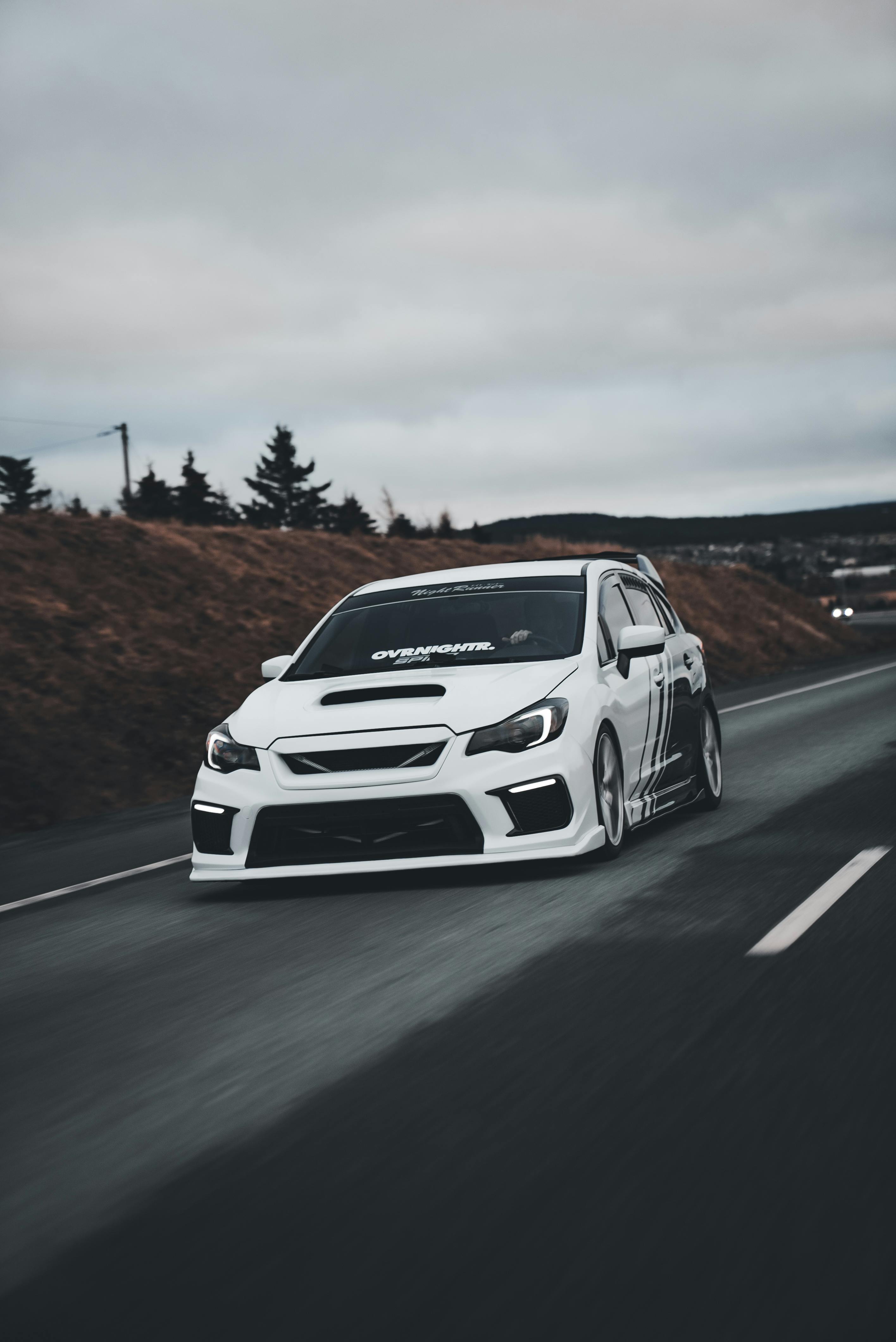 Tuned Subaru WRX on Road · Free Stock Photo