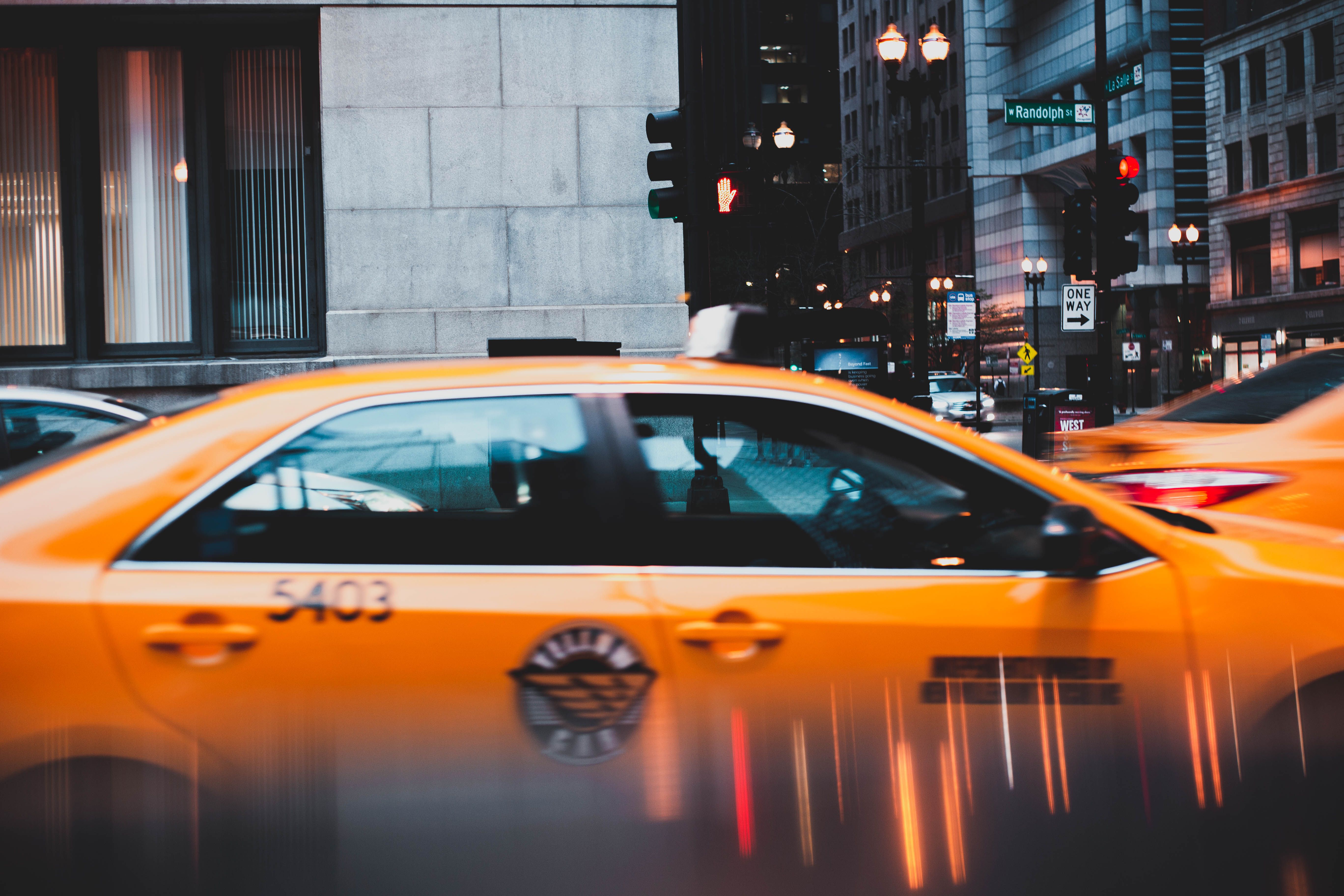 Taxi Overtaking Bus · Free Stock Photo