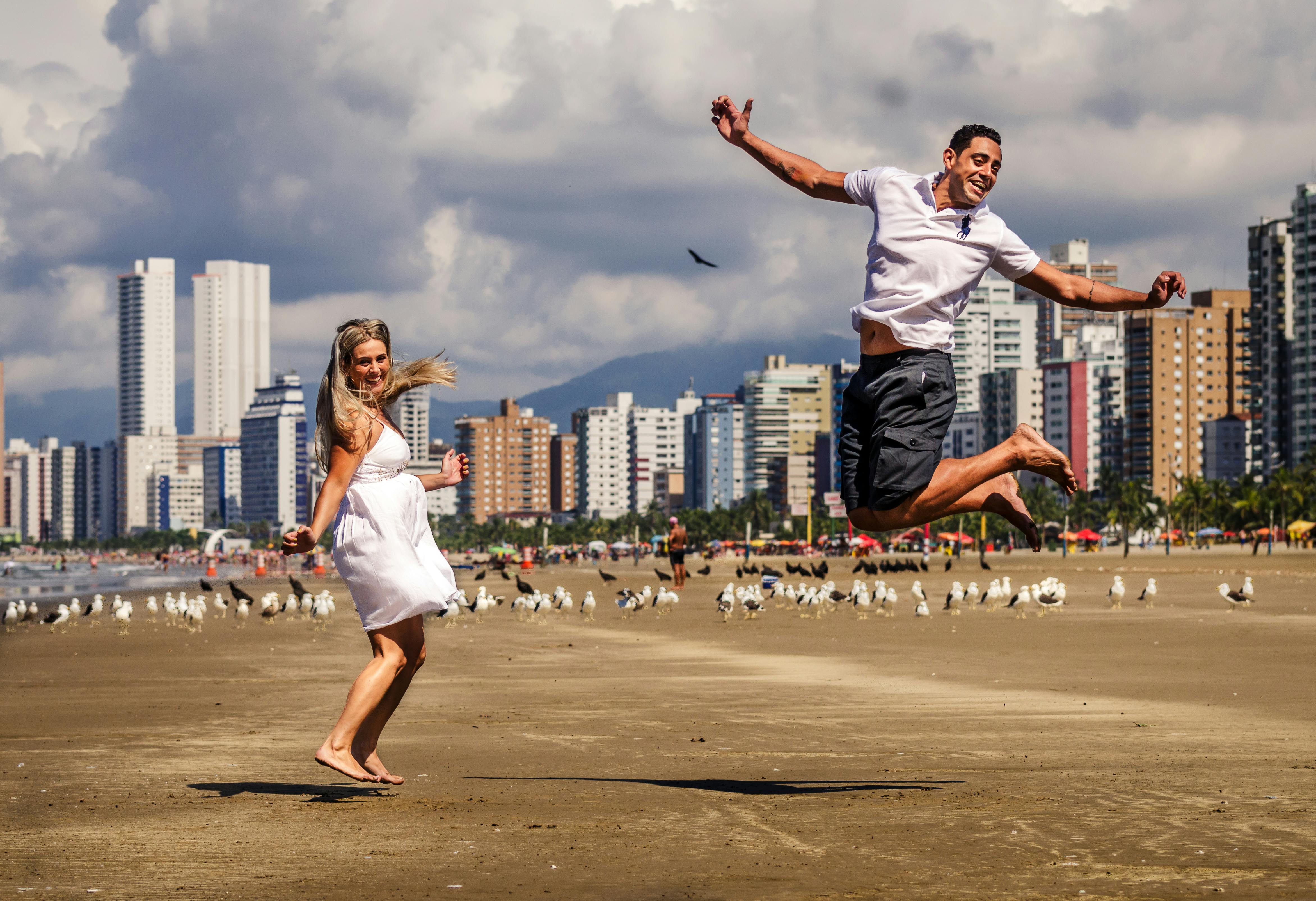 Couple Jump Dress Photos, Download The BEST Free Couple Jump Dress ...