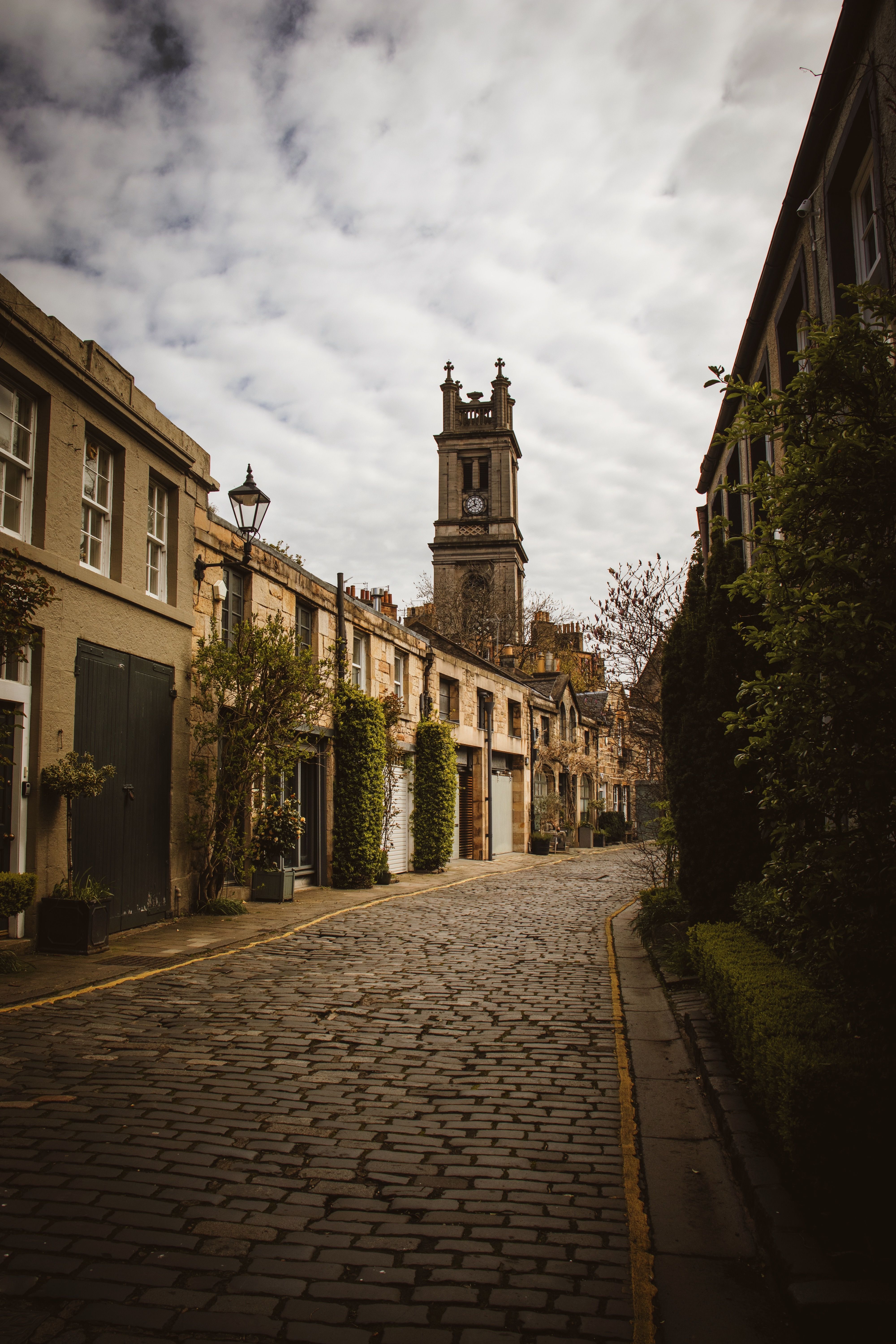 Cobblestone Street in Edinburgh in Scotland in United Kingdom · Free ...