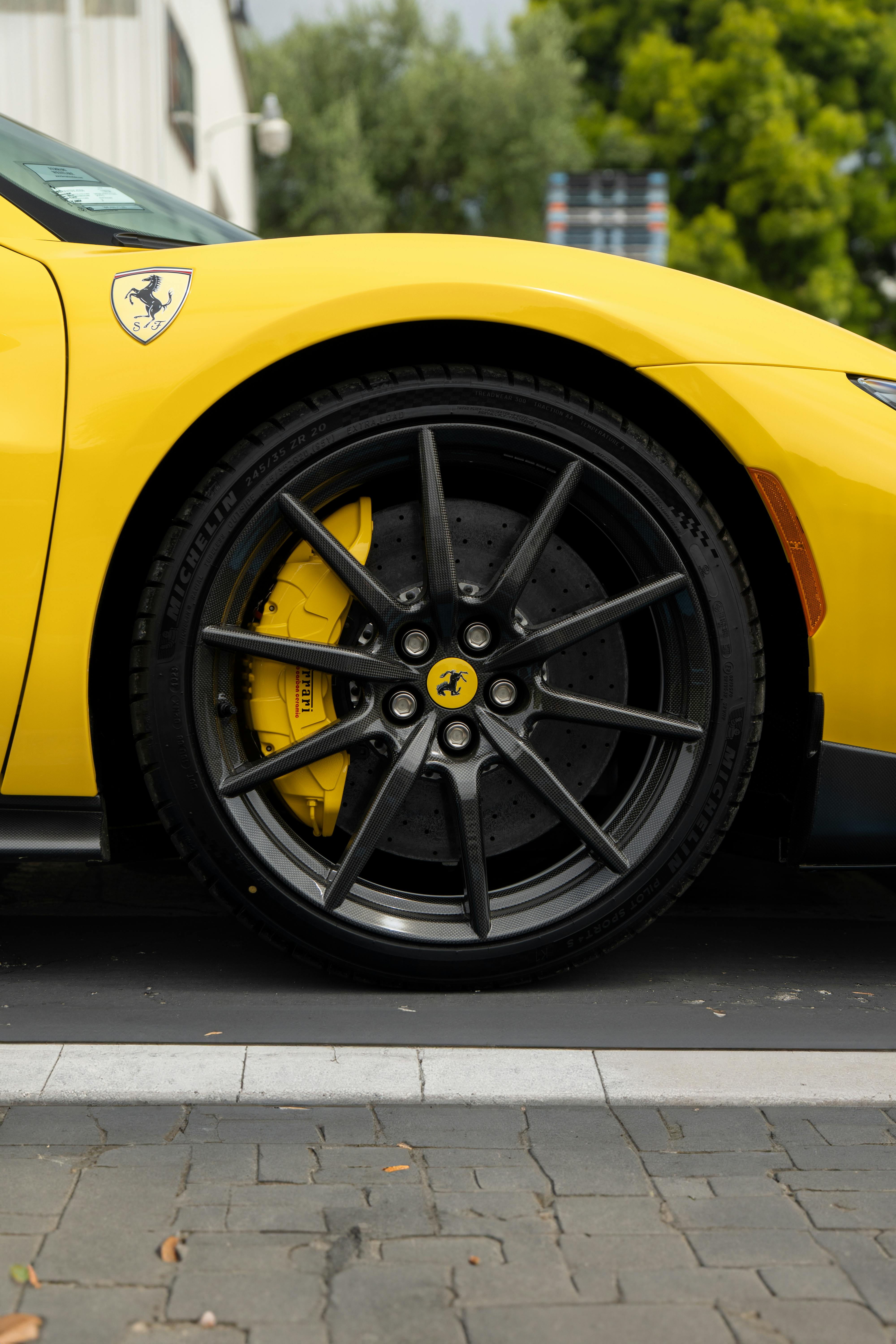 Ferrari wheel wallpaper · Free Stock Photo
