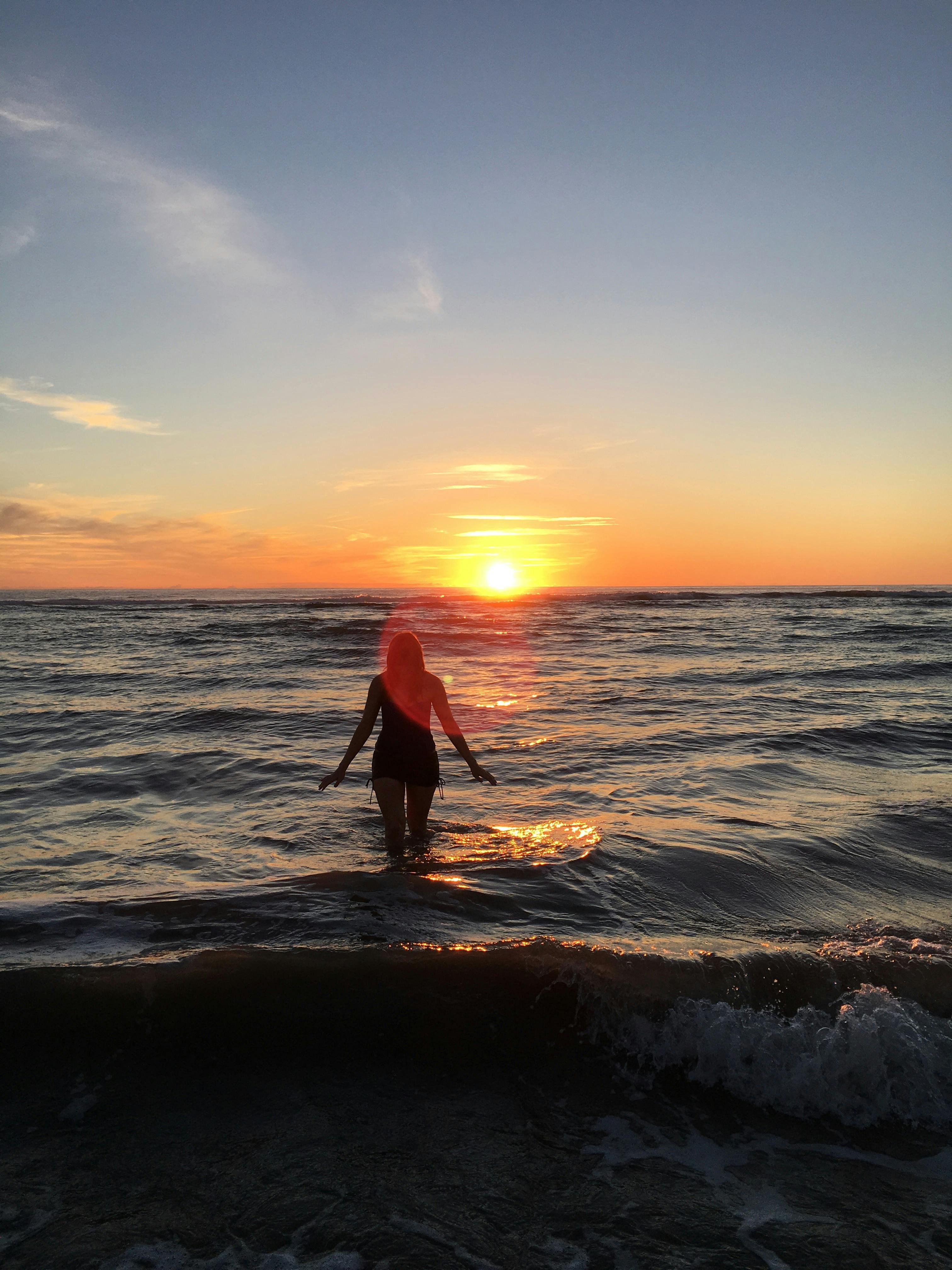Woman In Ocean · Free Stock Photo