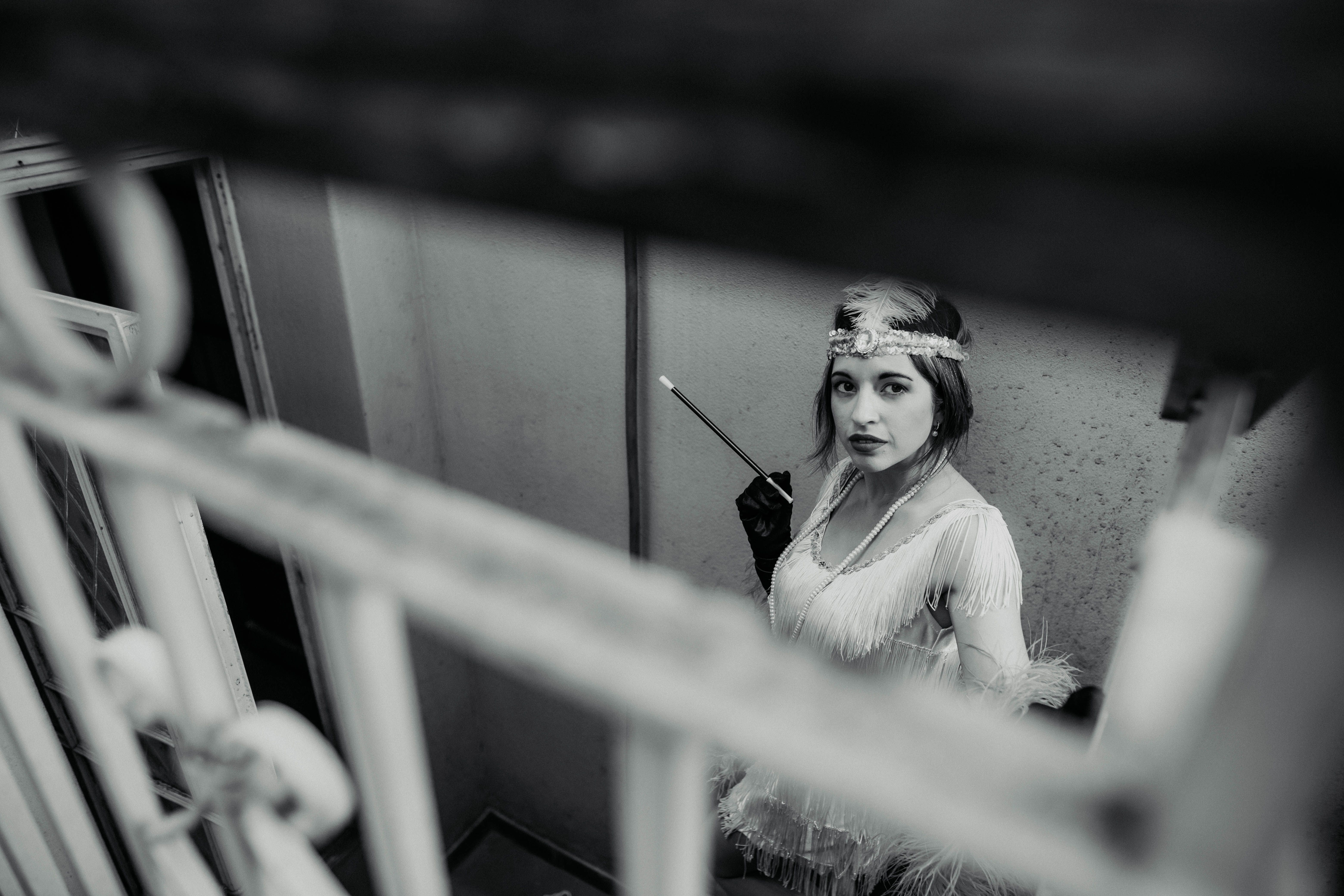 Dancer in Retro Style Headdress · Free Stock Photo