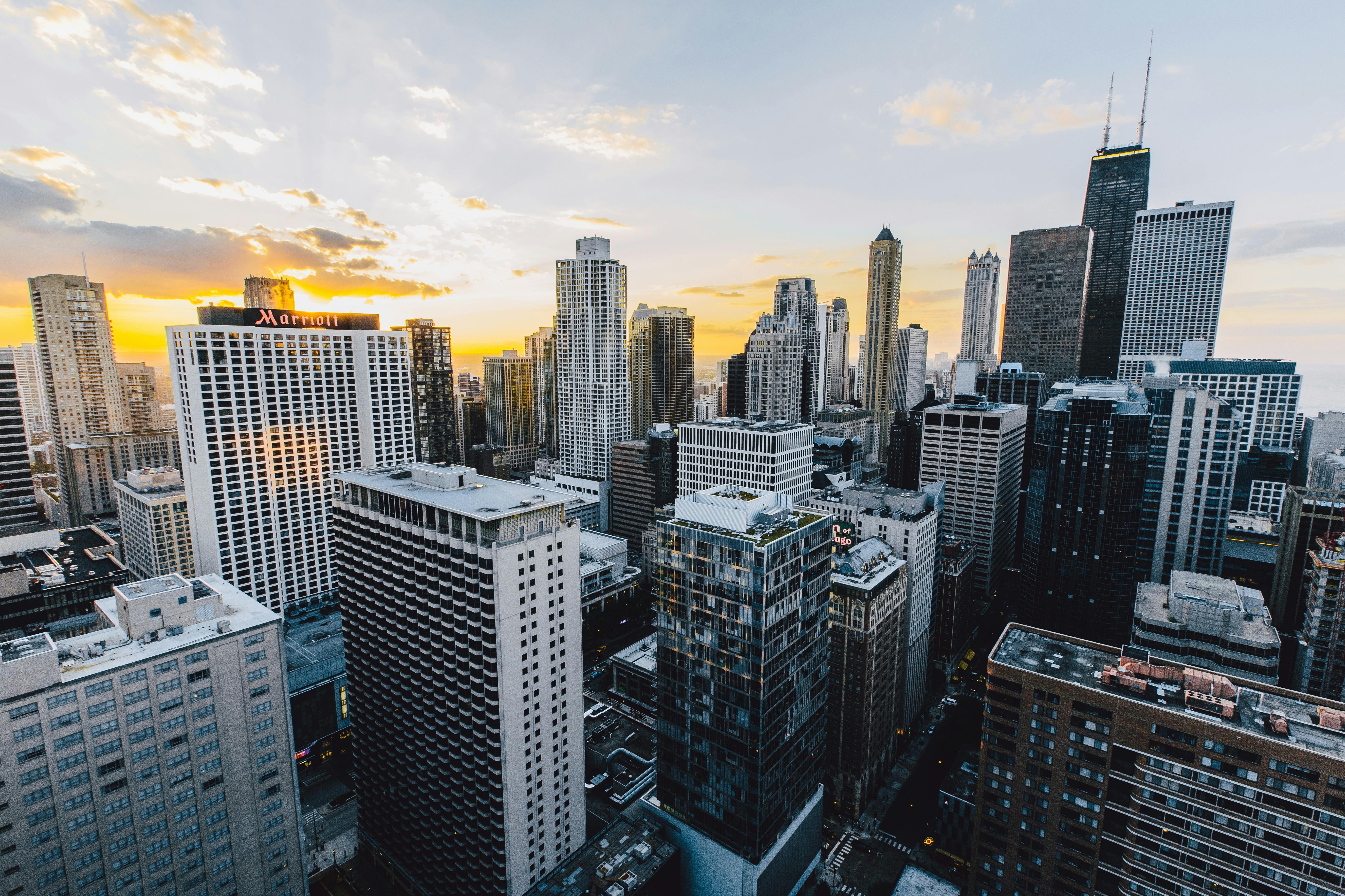 Aerial Photography of Concrete Buildings · Free Stock Photo