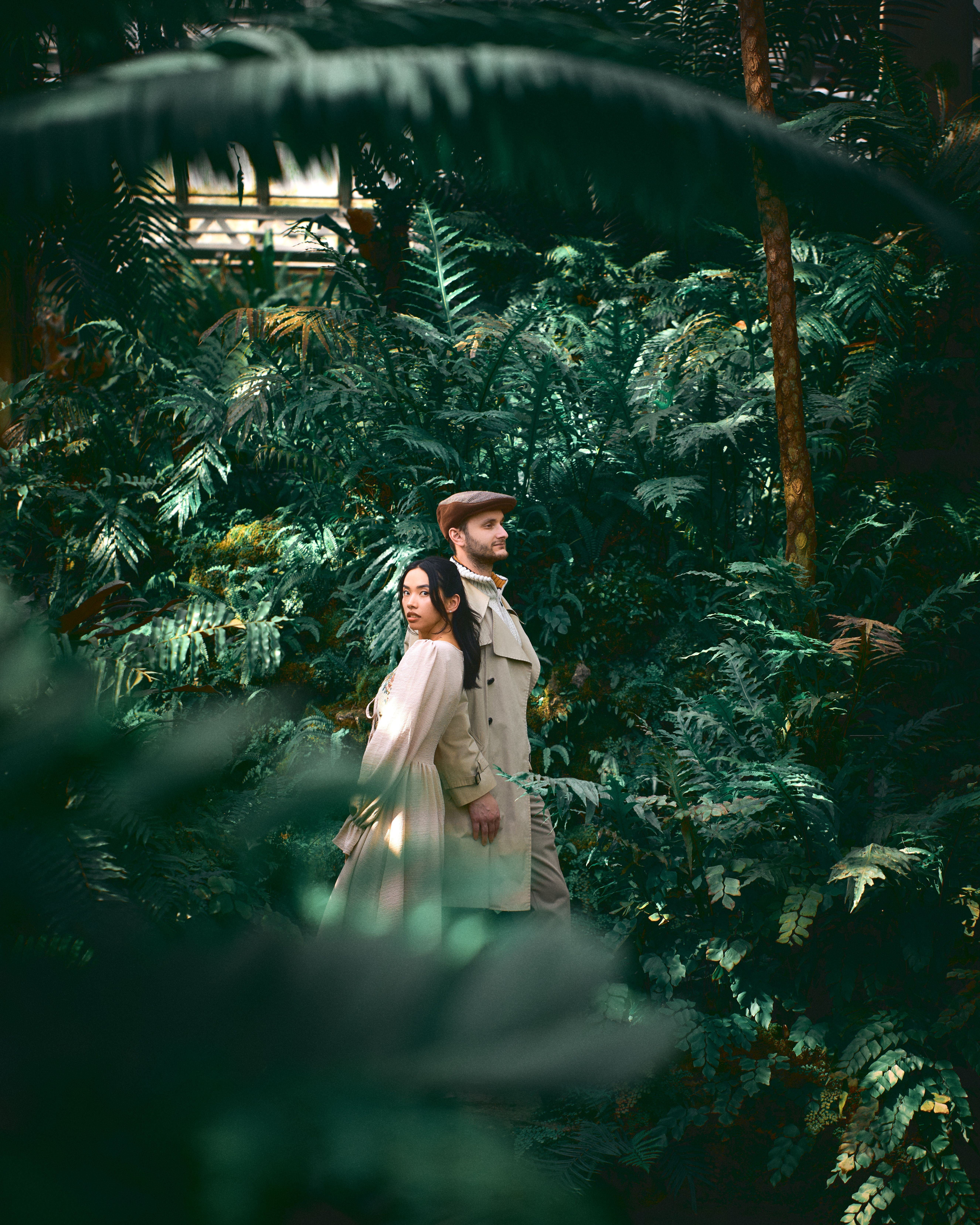 Models Standing among Bushes and Trees · Free Stock Photo