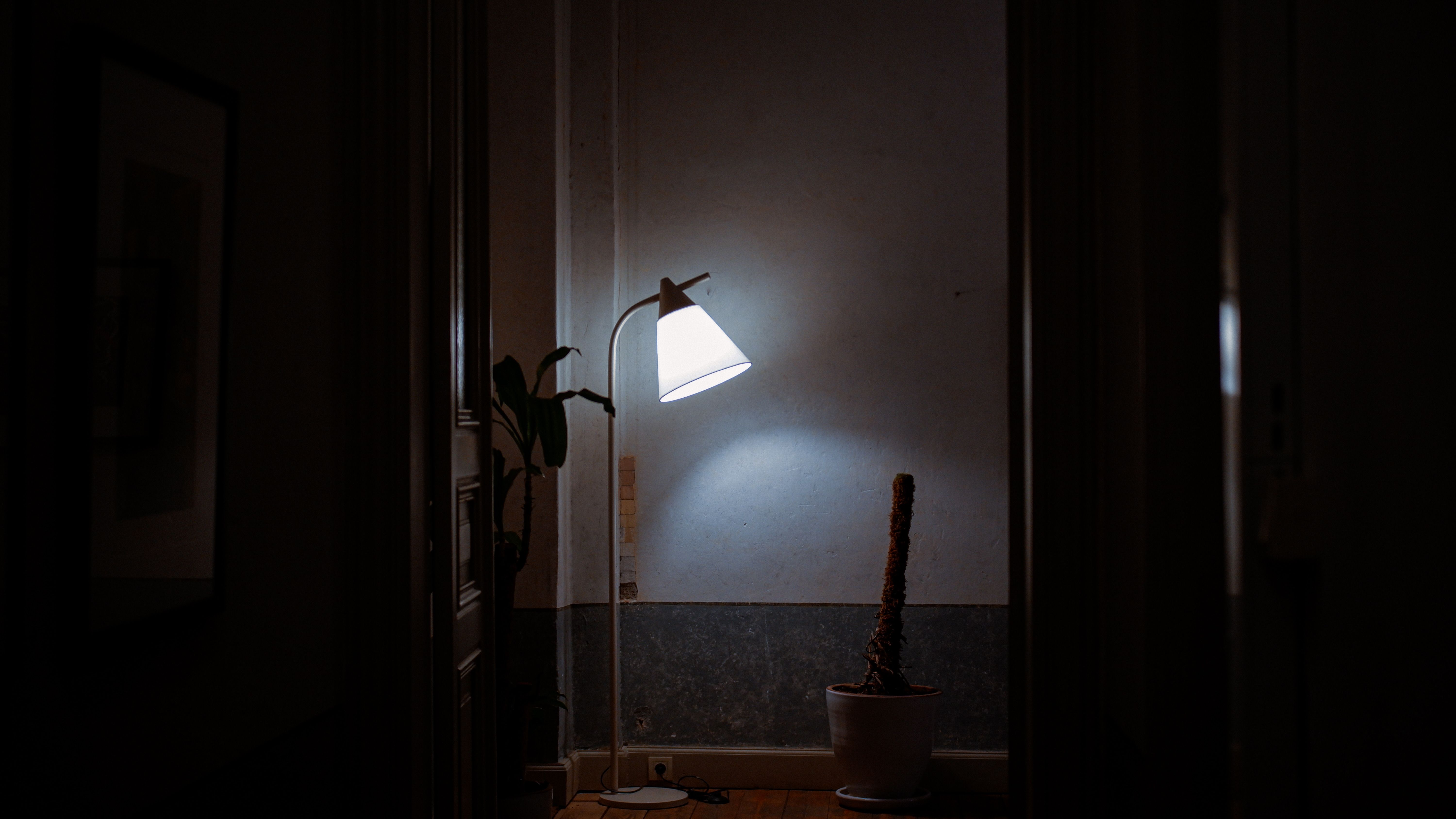 Lamp in Dark Apartment · Free Stock Photo
