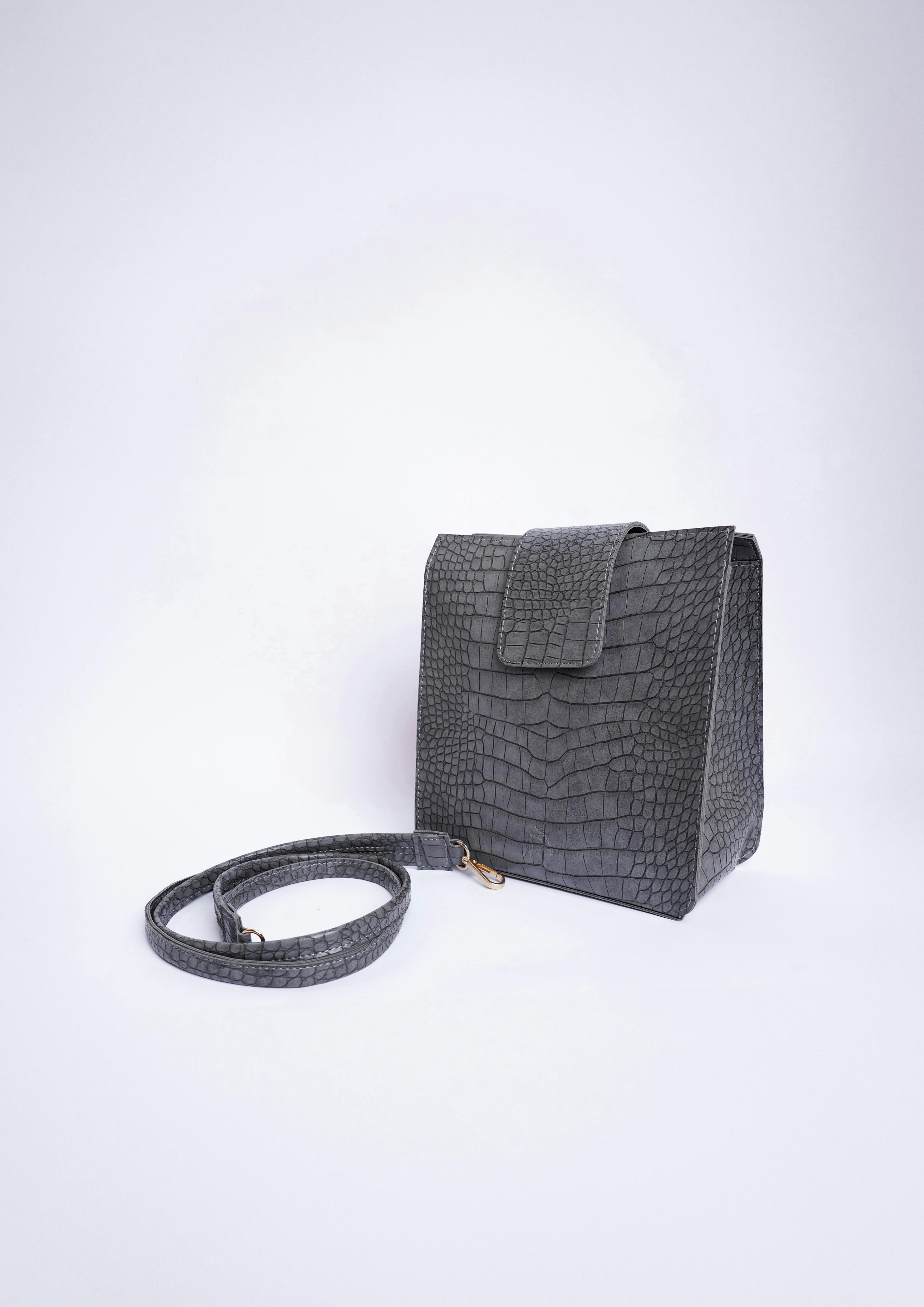 Gray Bag on White Background · Free Stock Photo