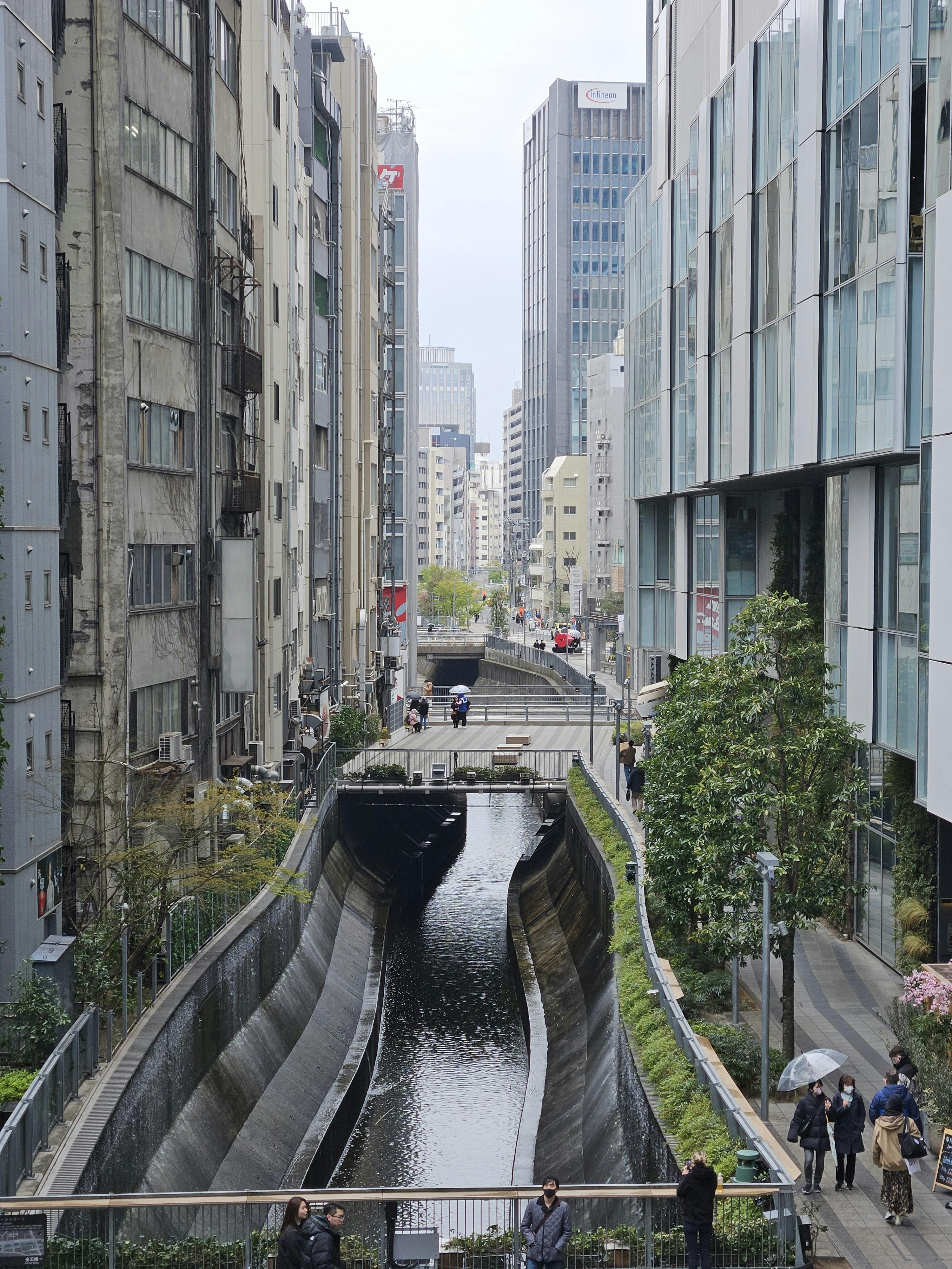 View of the Shibuya River Flowing between Buildings in Tokyo, Japan ...