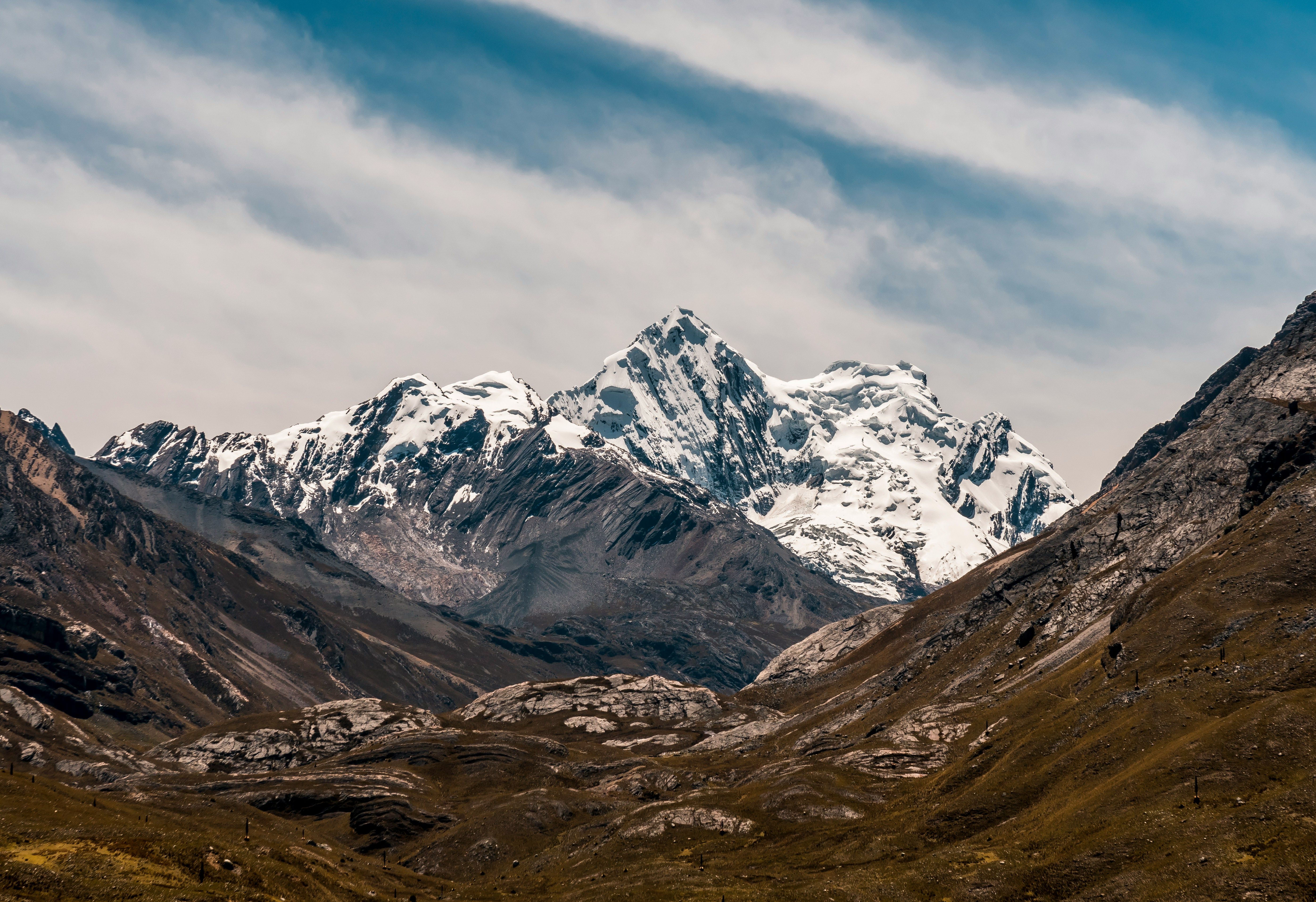 Snowcapped Peak in the Peruvian Andes · Free Stock Photo