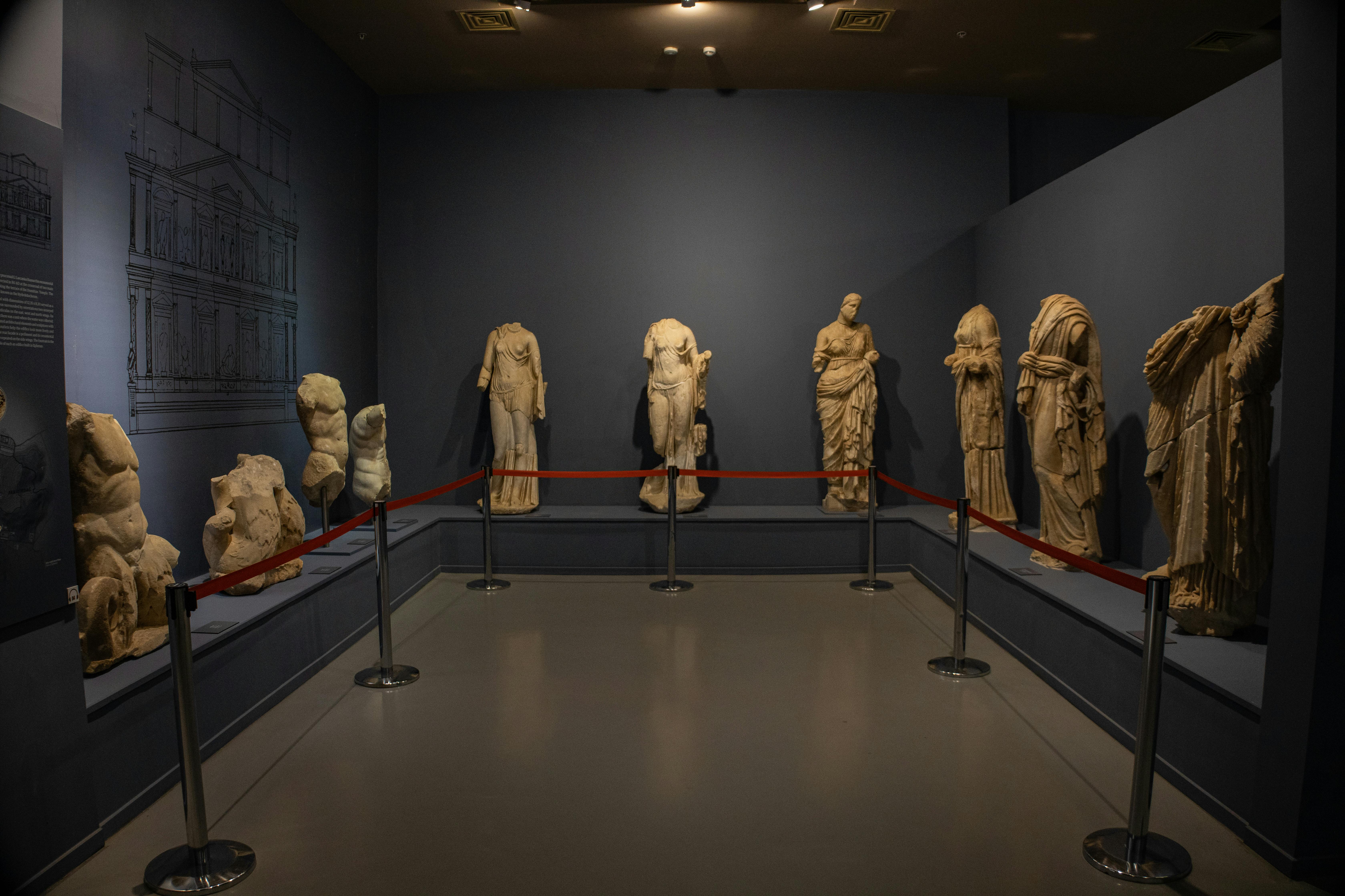 Ancient Greek Marble Sculptures on Display at the Ephesus ...