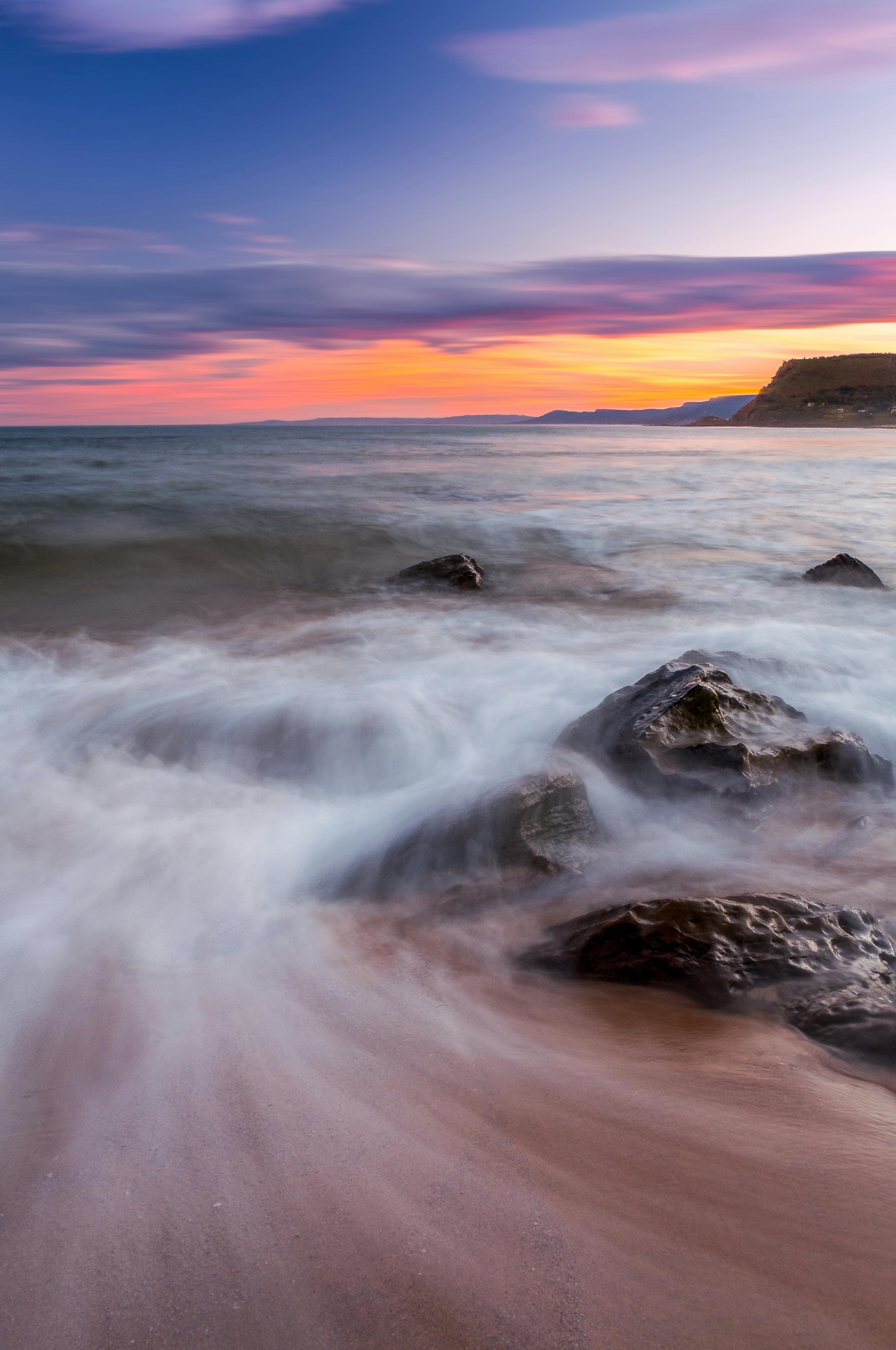 Ocean Shore at Sunset · Free Stock Photo