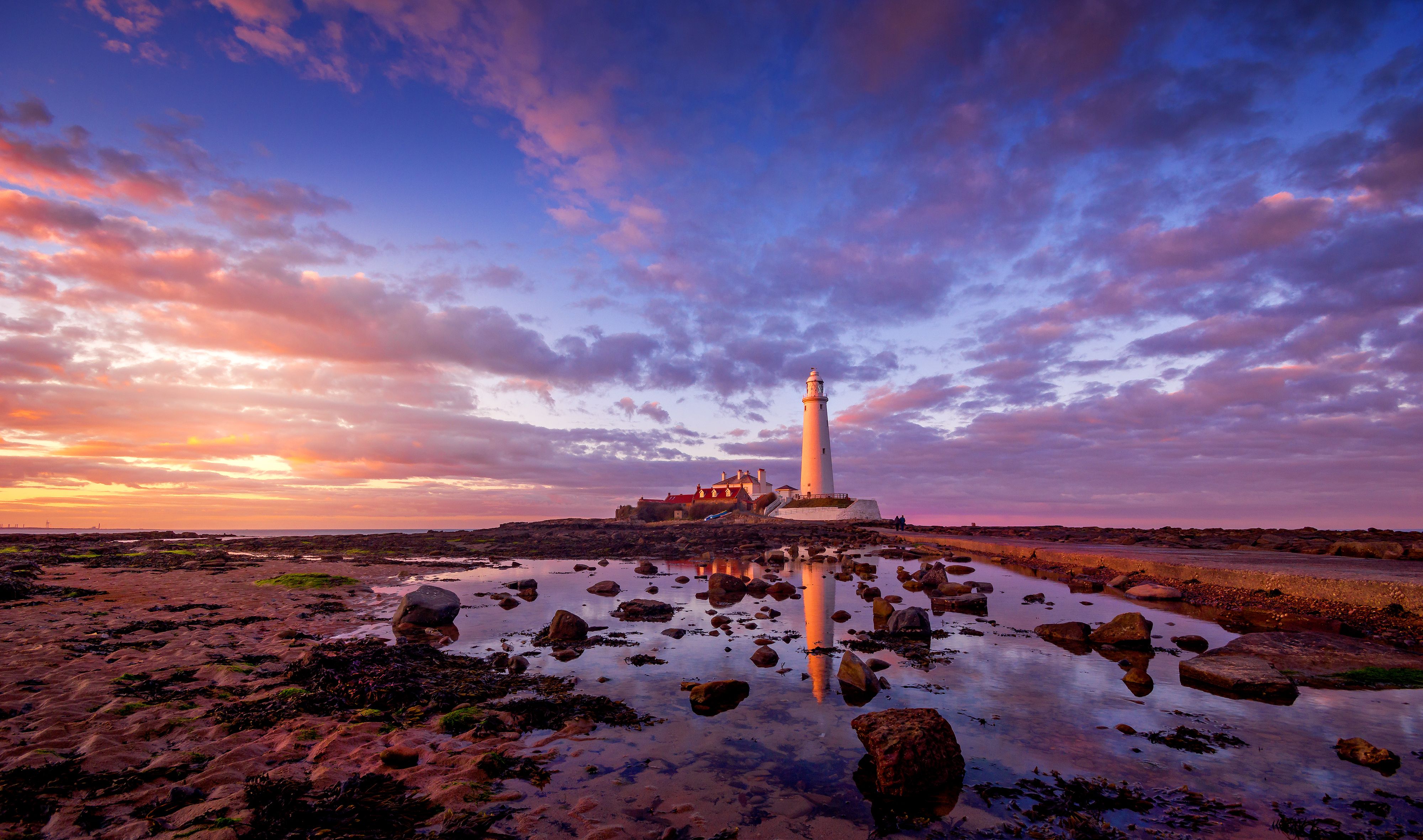 View of the St Marys Lighthouse in Whitley Bay, England · Free Stock Photo