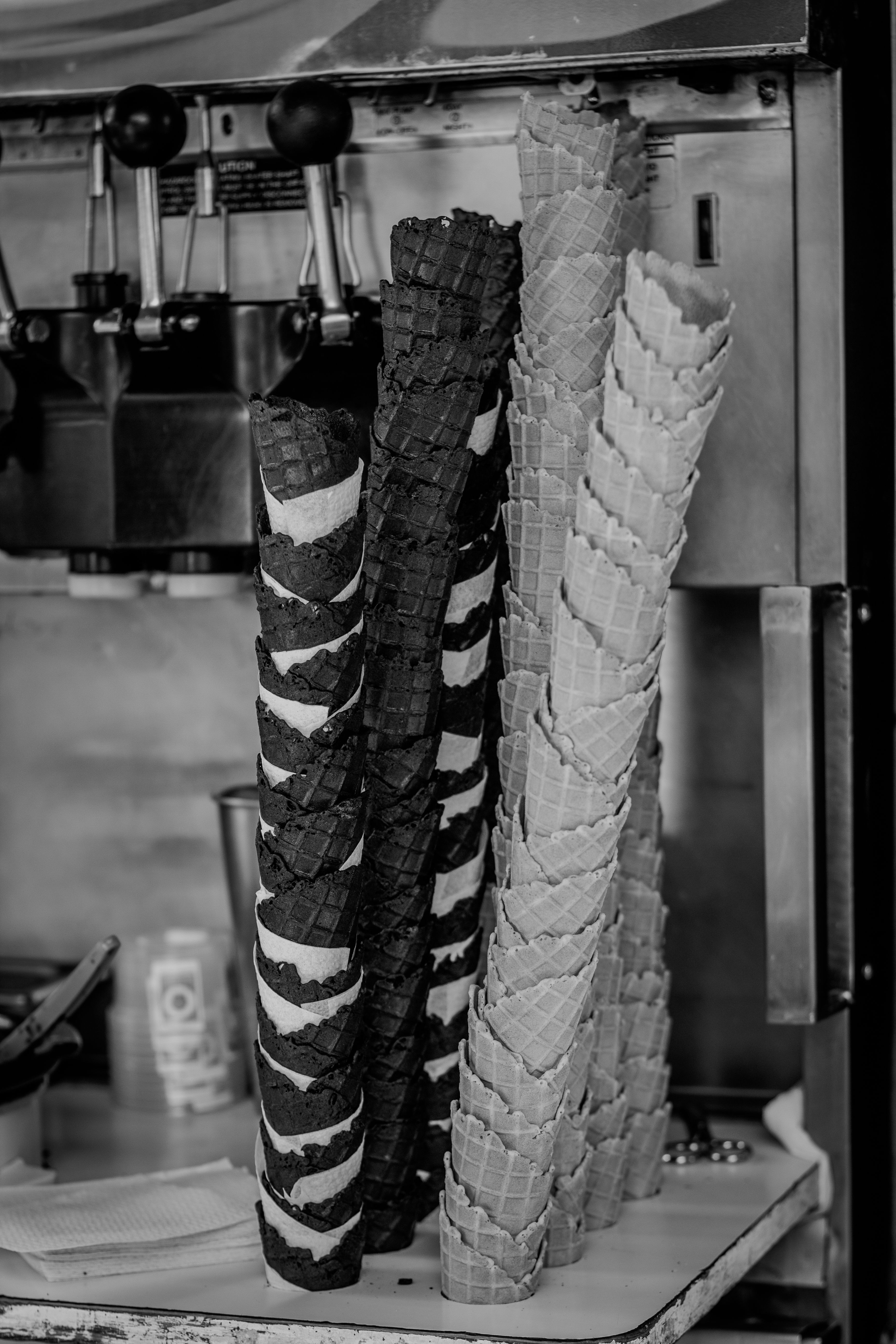 Ice Cream Cones in a Store · Free Stock Photo