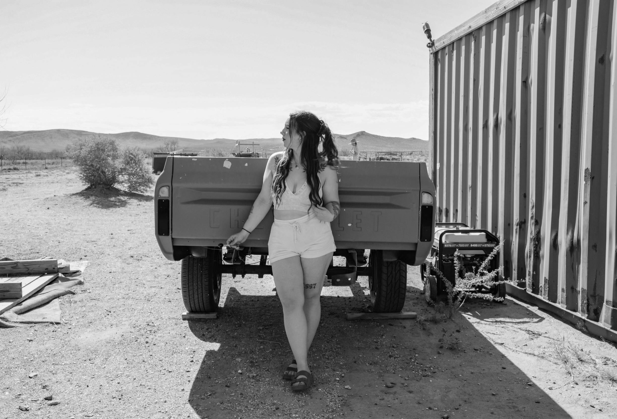 Woman Standing by Trailer at Farm · Free Stock Photo