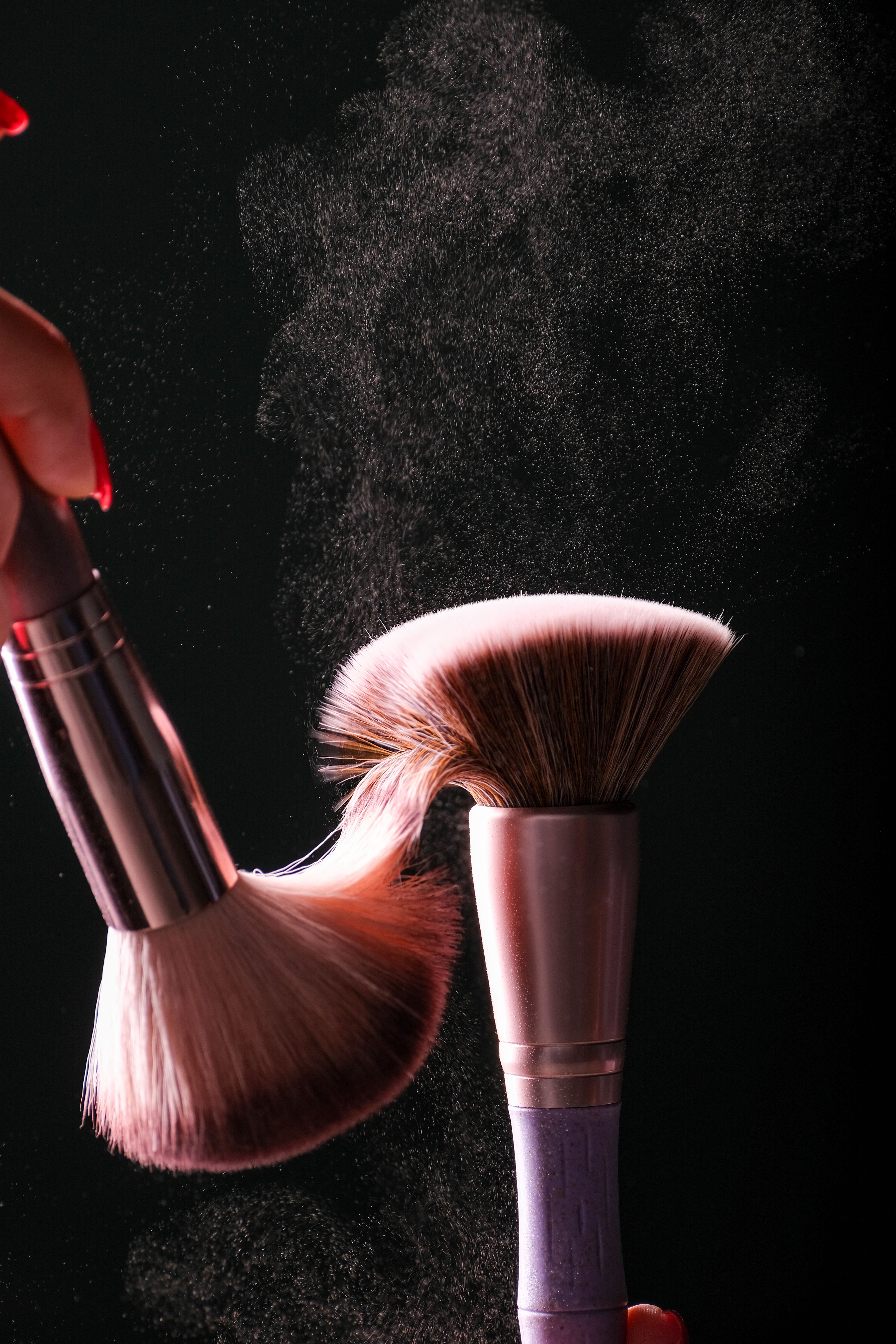 Makeup Brushes Touching · Free Stock Photo