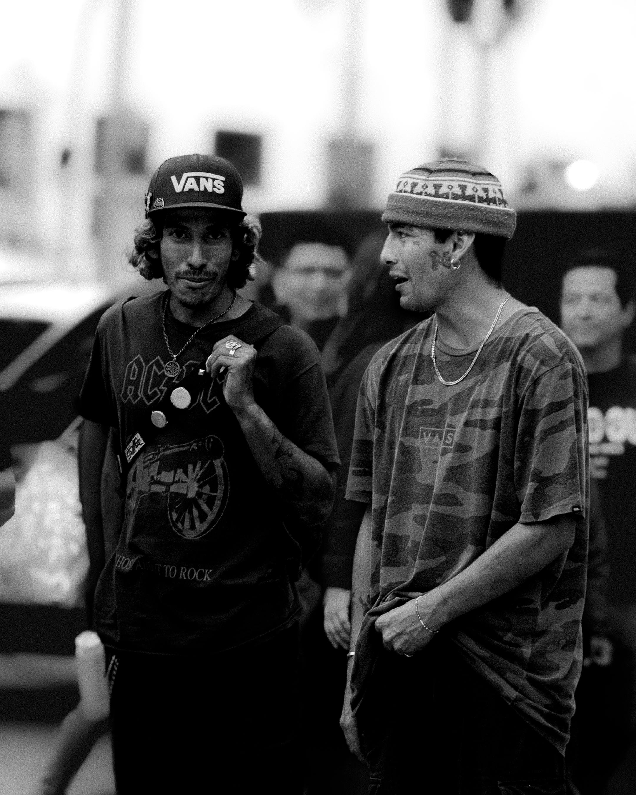 Men in Hat and Cap in Black and White · Free Stock Photo