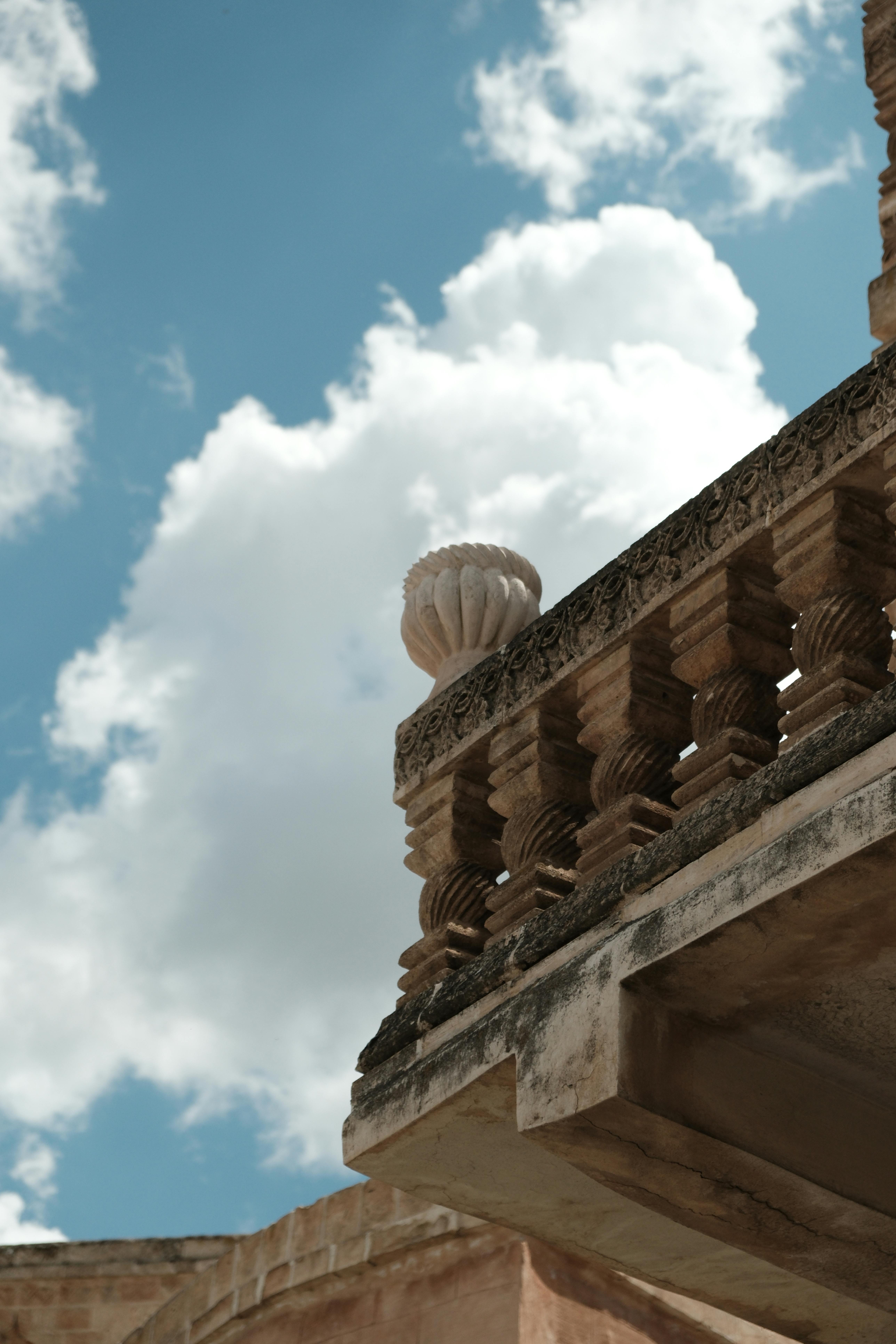 Closeup of a Decorative Stone Balcony · Free Stock Photo