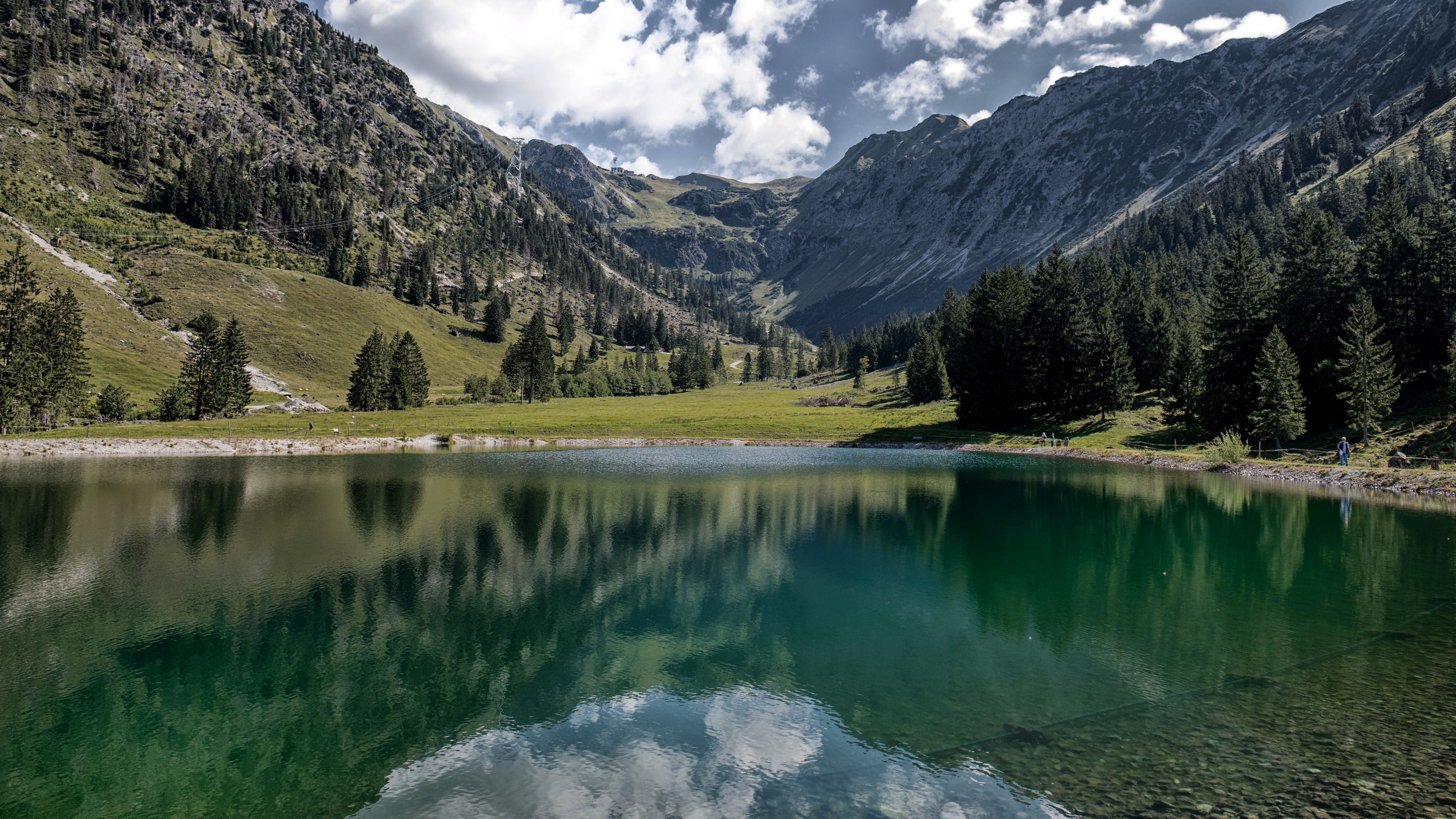 Landscape with Mountains and a Lake · Free Stock Photo