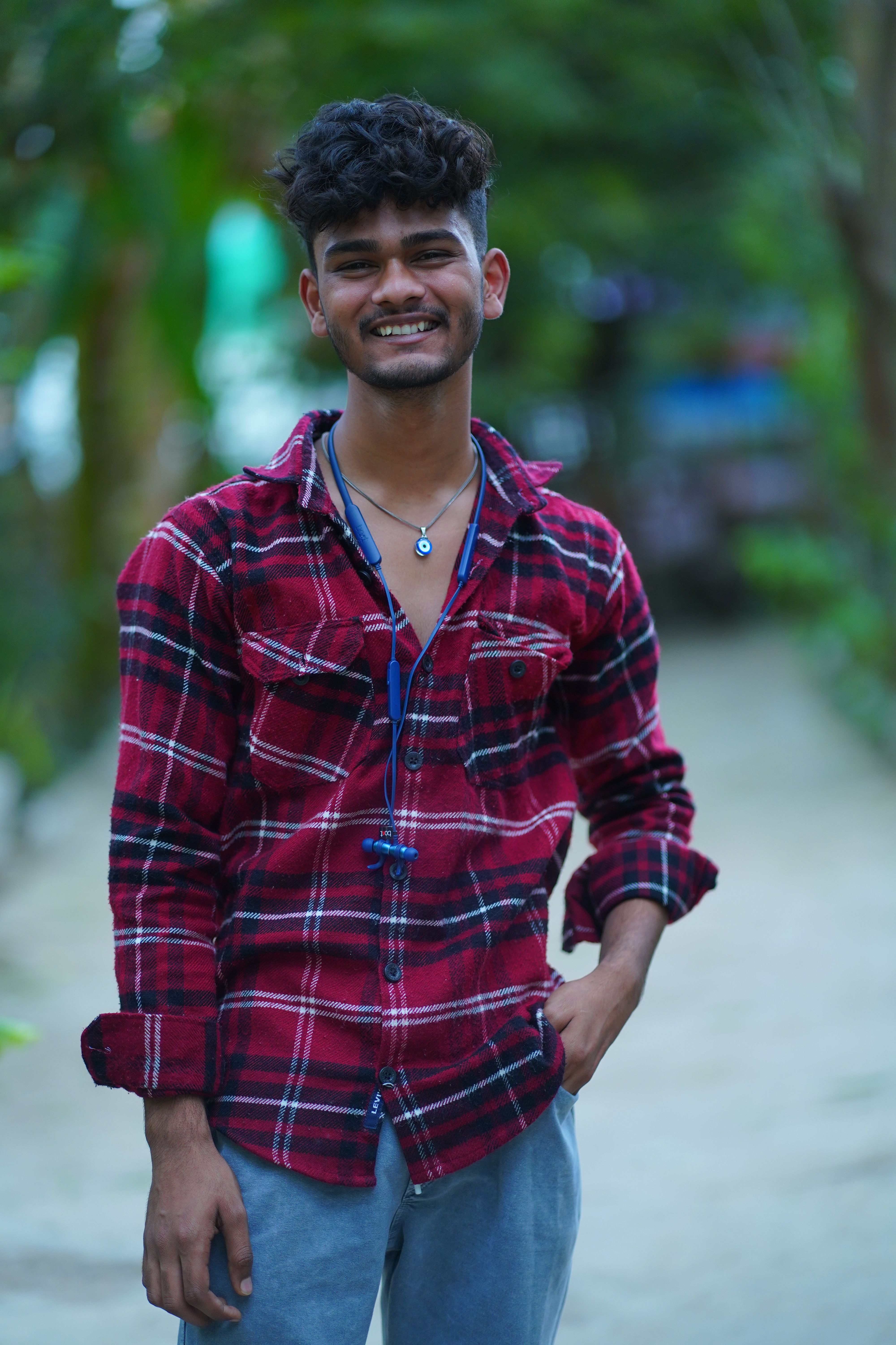 Happy Man in Red Shirt · Free Stock Photo