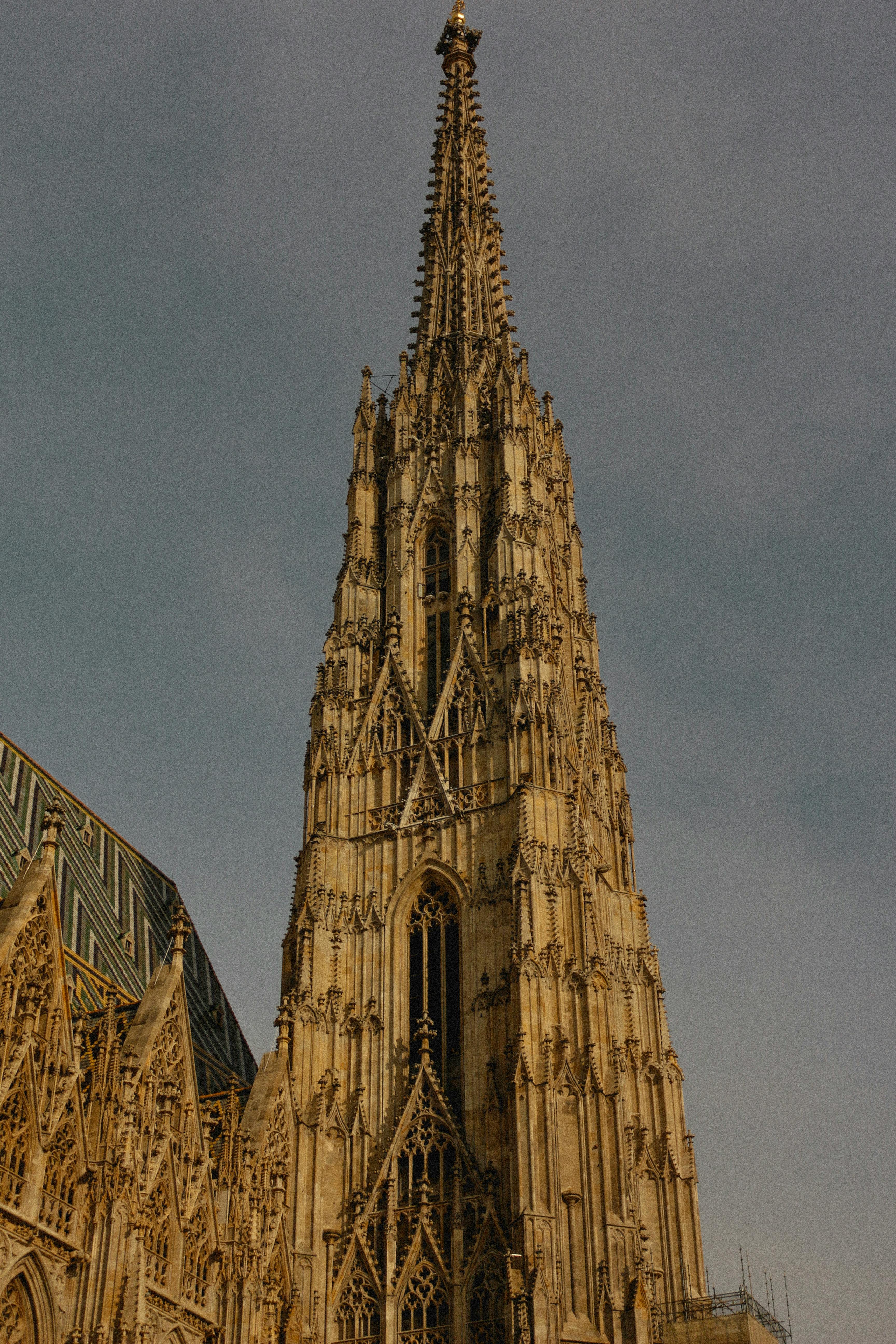 Gothic Spire of Saint Stephens Cathedral in Vienna · Free Stock Photo