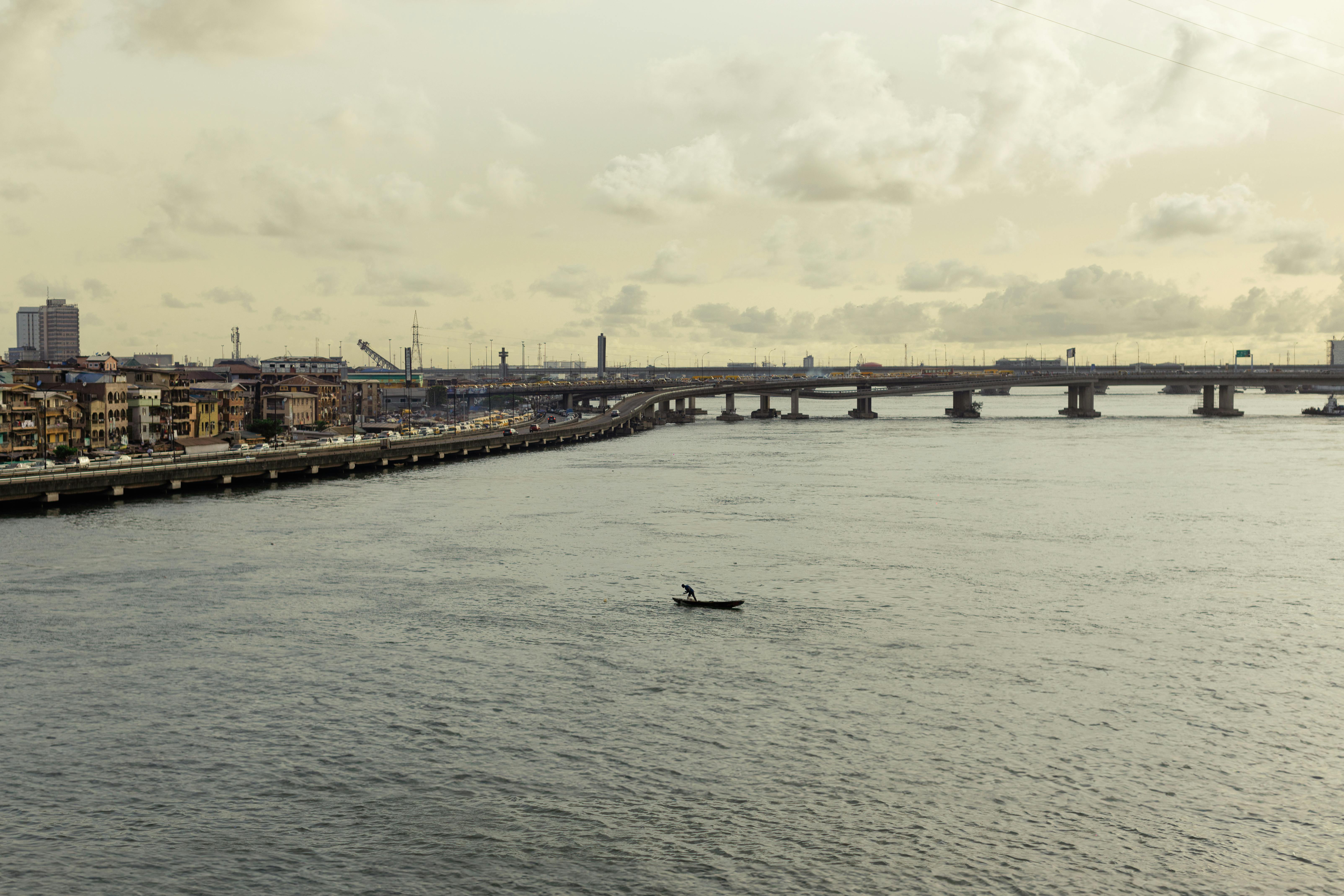 Aerial View of the Carter Bridge Connecting Lagos Island to the ...