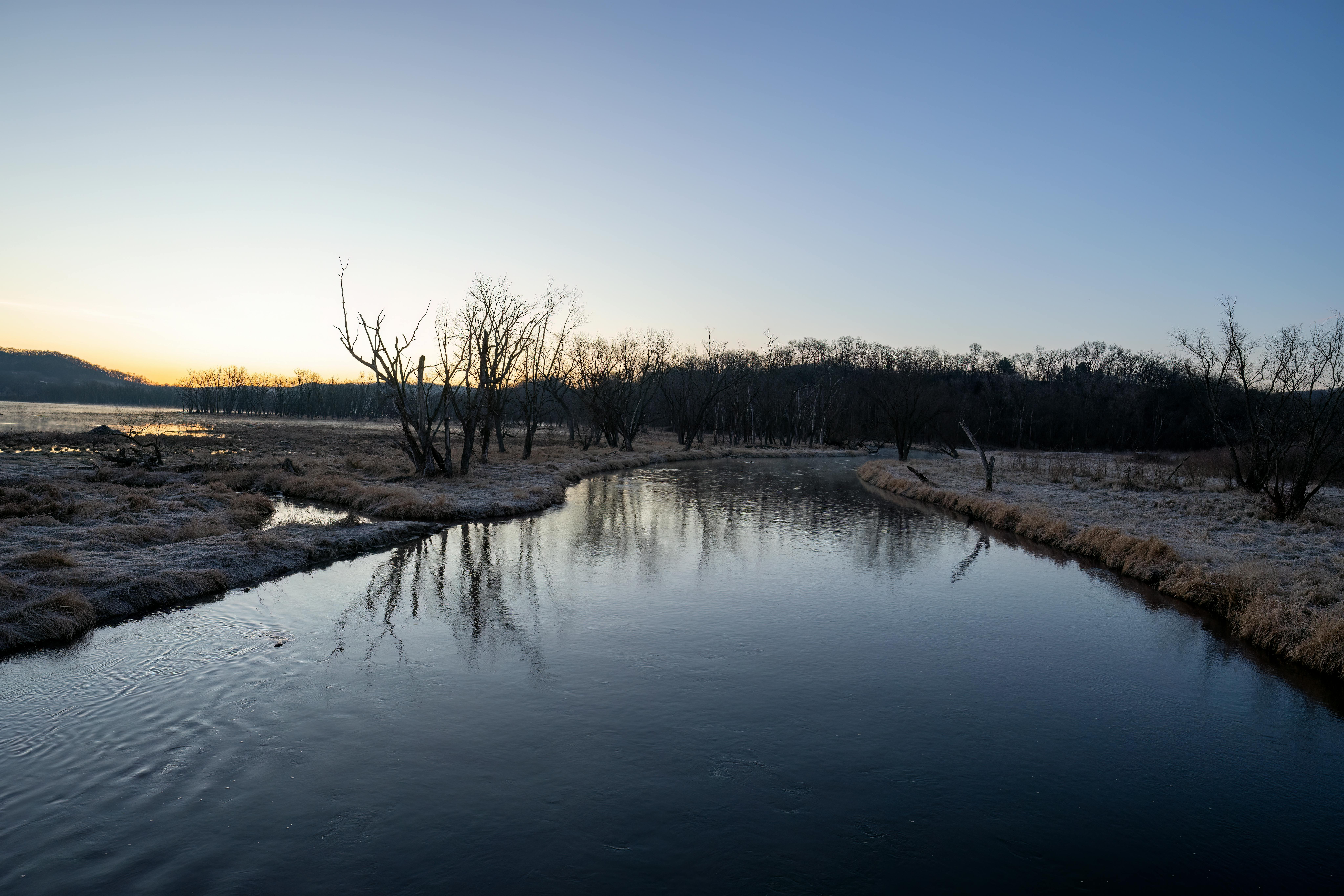River in Countryside at Dusk · Free Stock Photo