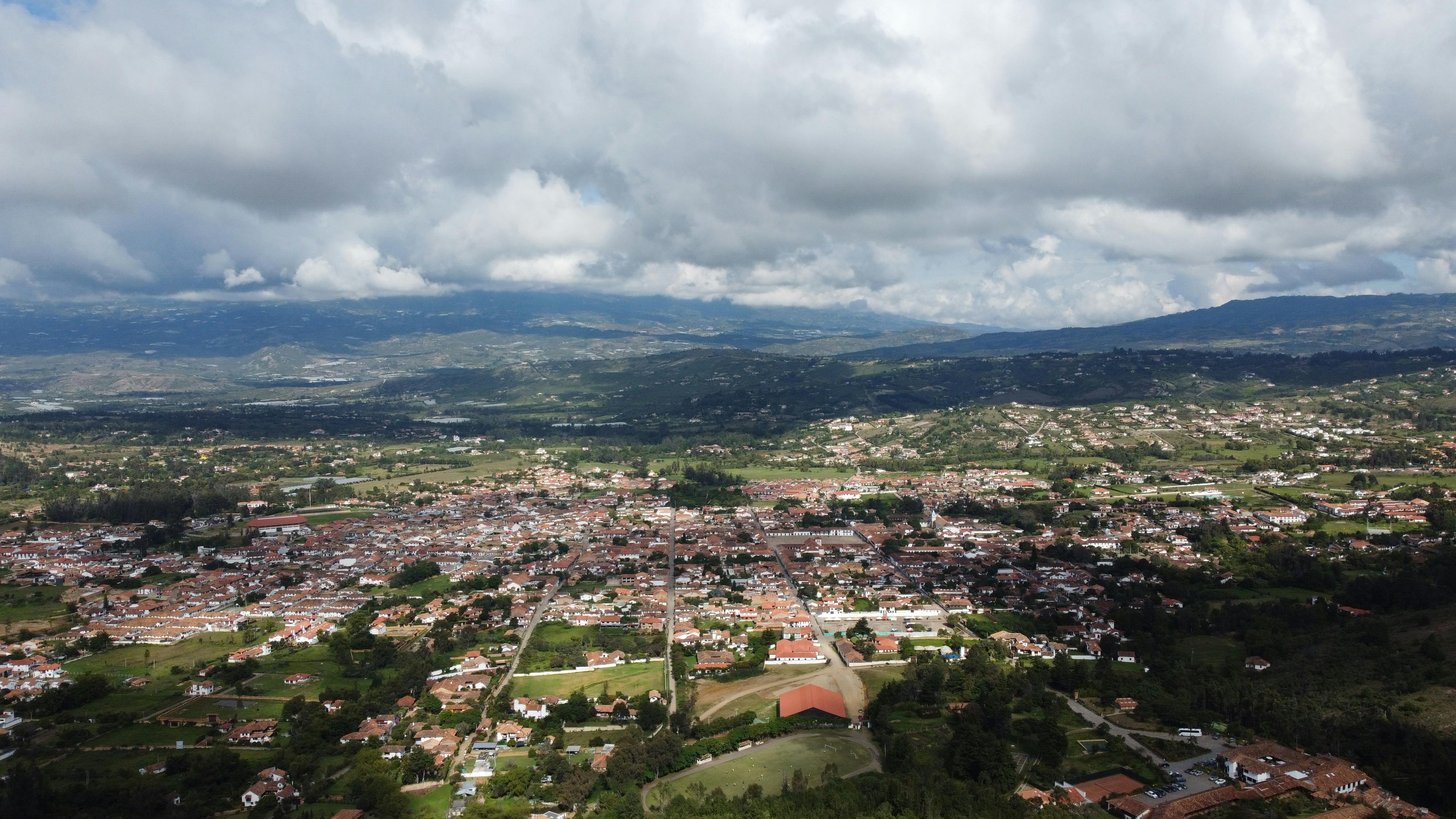 A view of a town from a high vantage point · Free Stock Photo