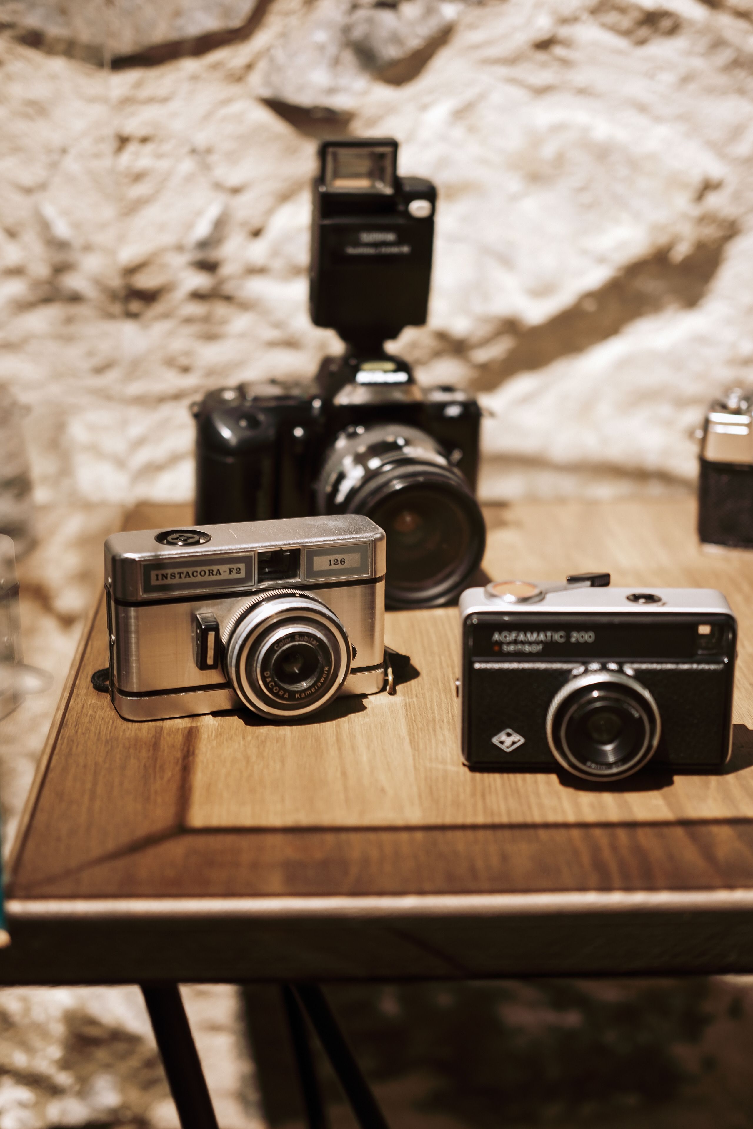 Vintage Cameras on the Table · Free Stock Photo