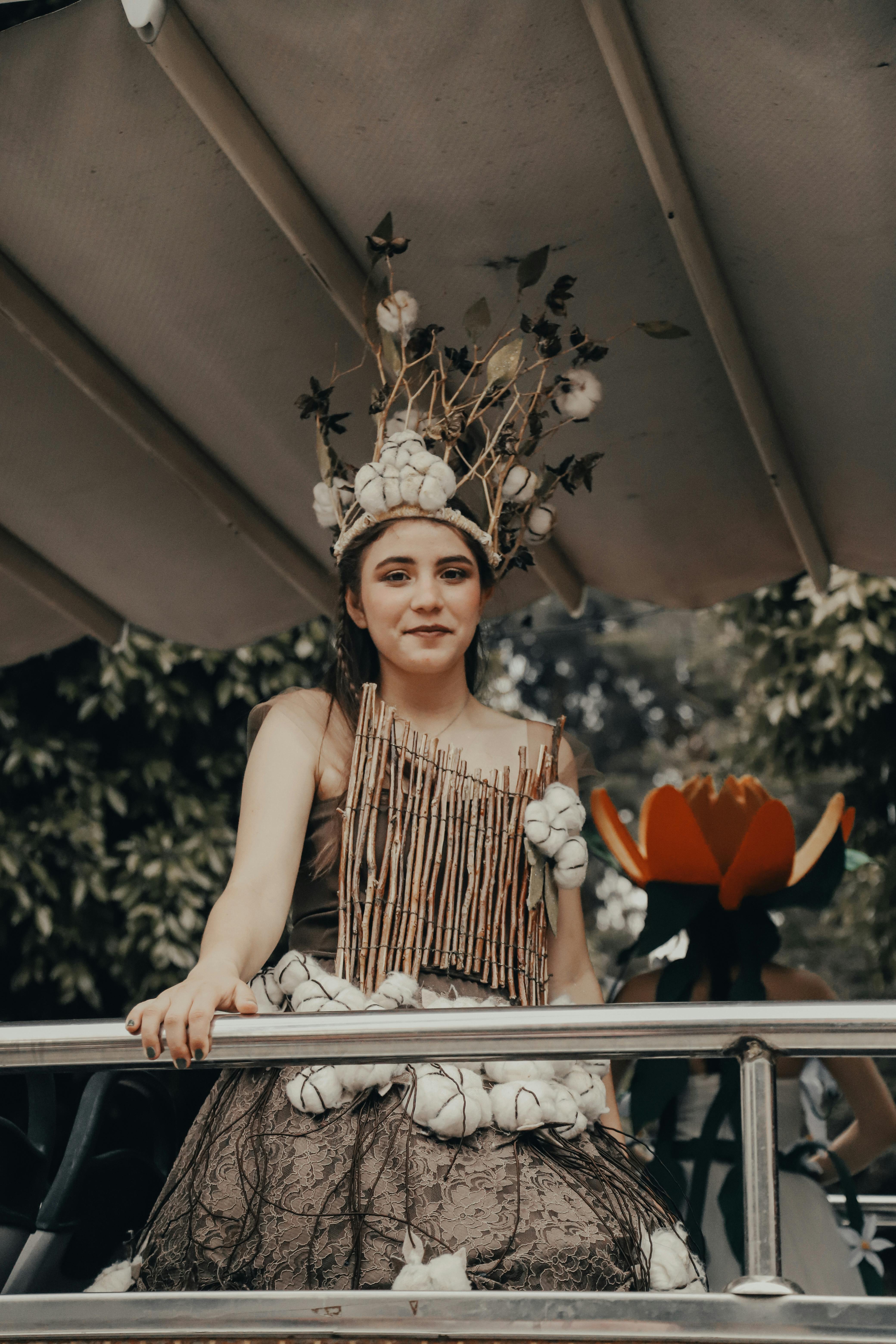 Woman in Golden Glamour Dress in Studio · Free Stock Photo