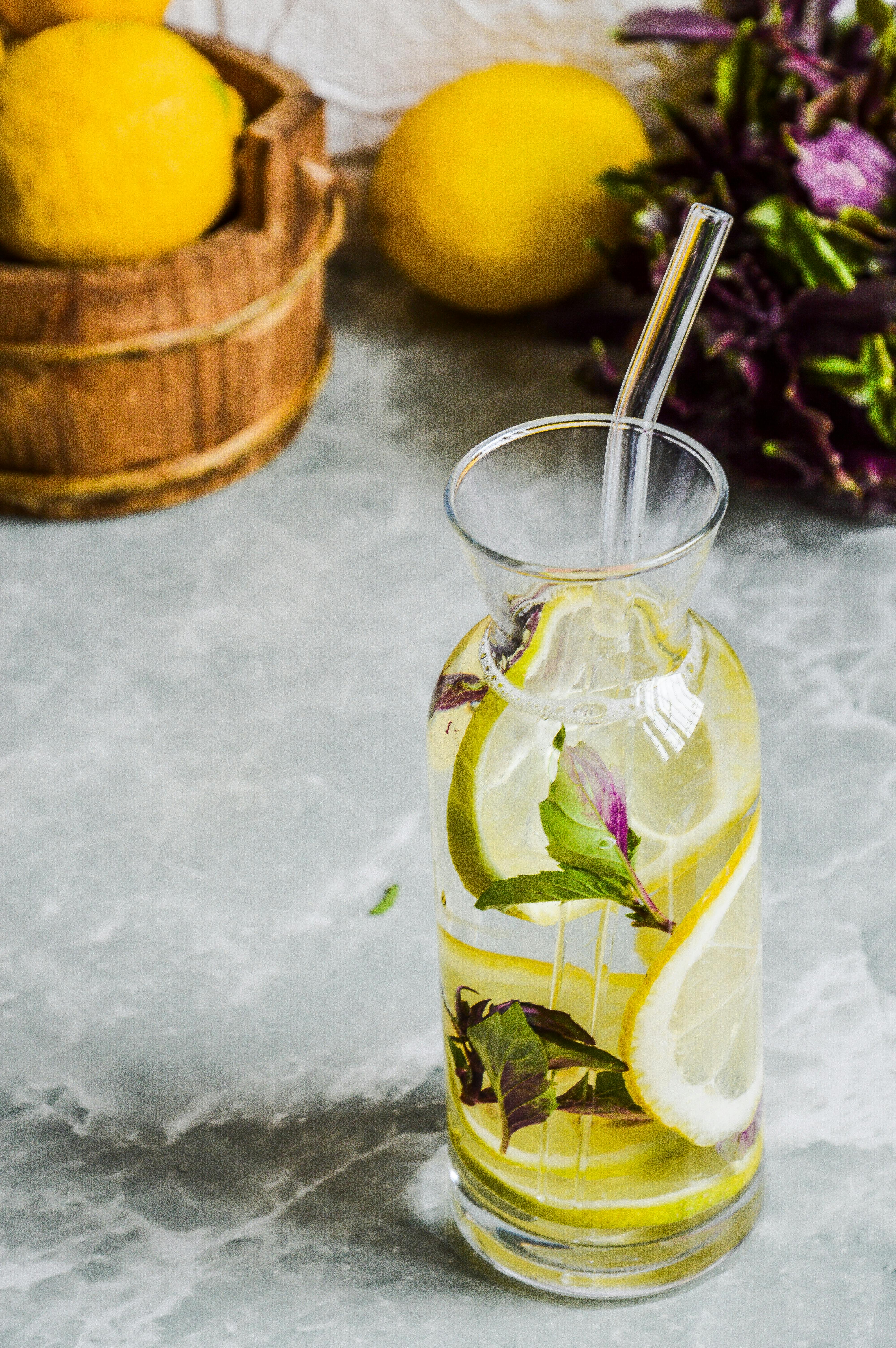 Clear Drinking Glass With Slice Lemon · Free Stock Photo