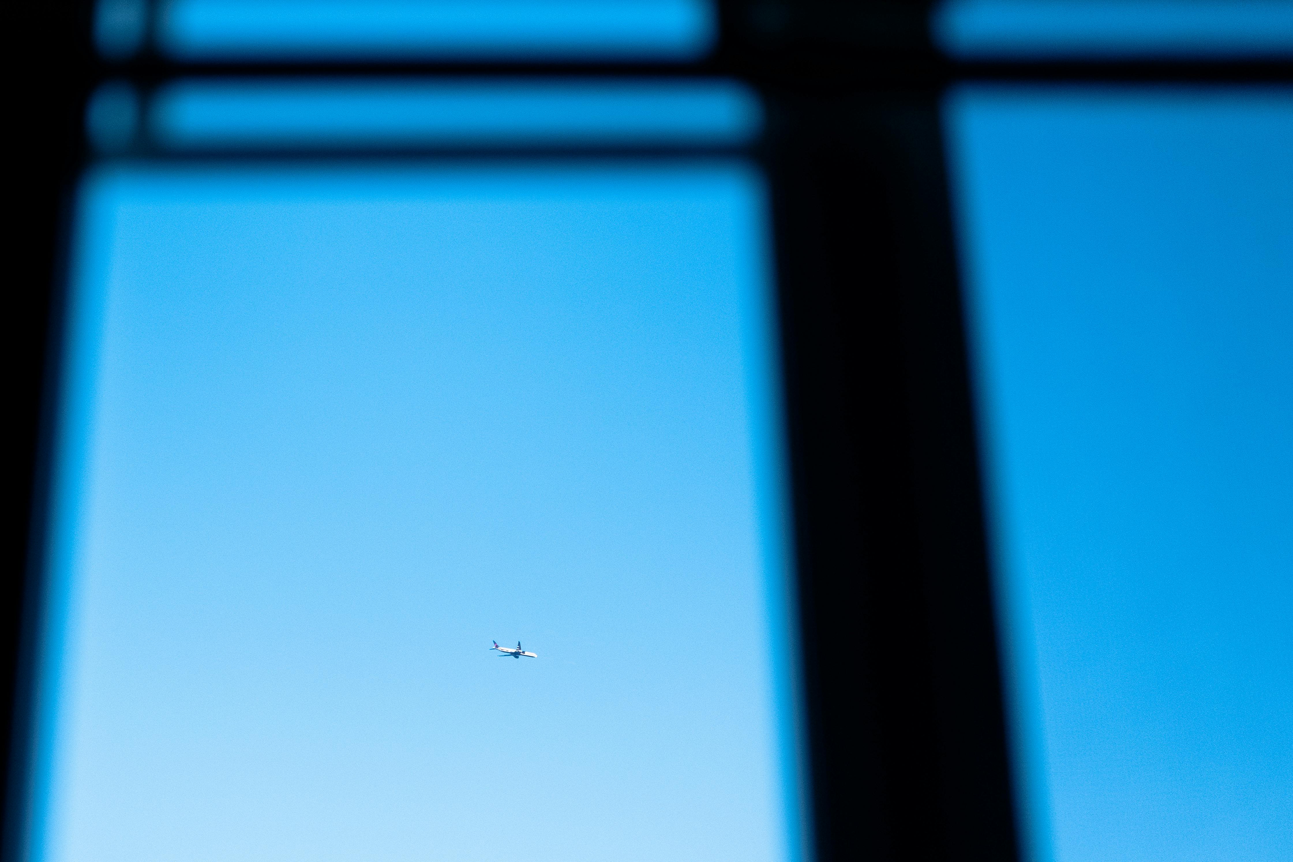 Free stock photo of airplane, clear sky, glass window
