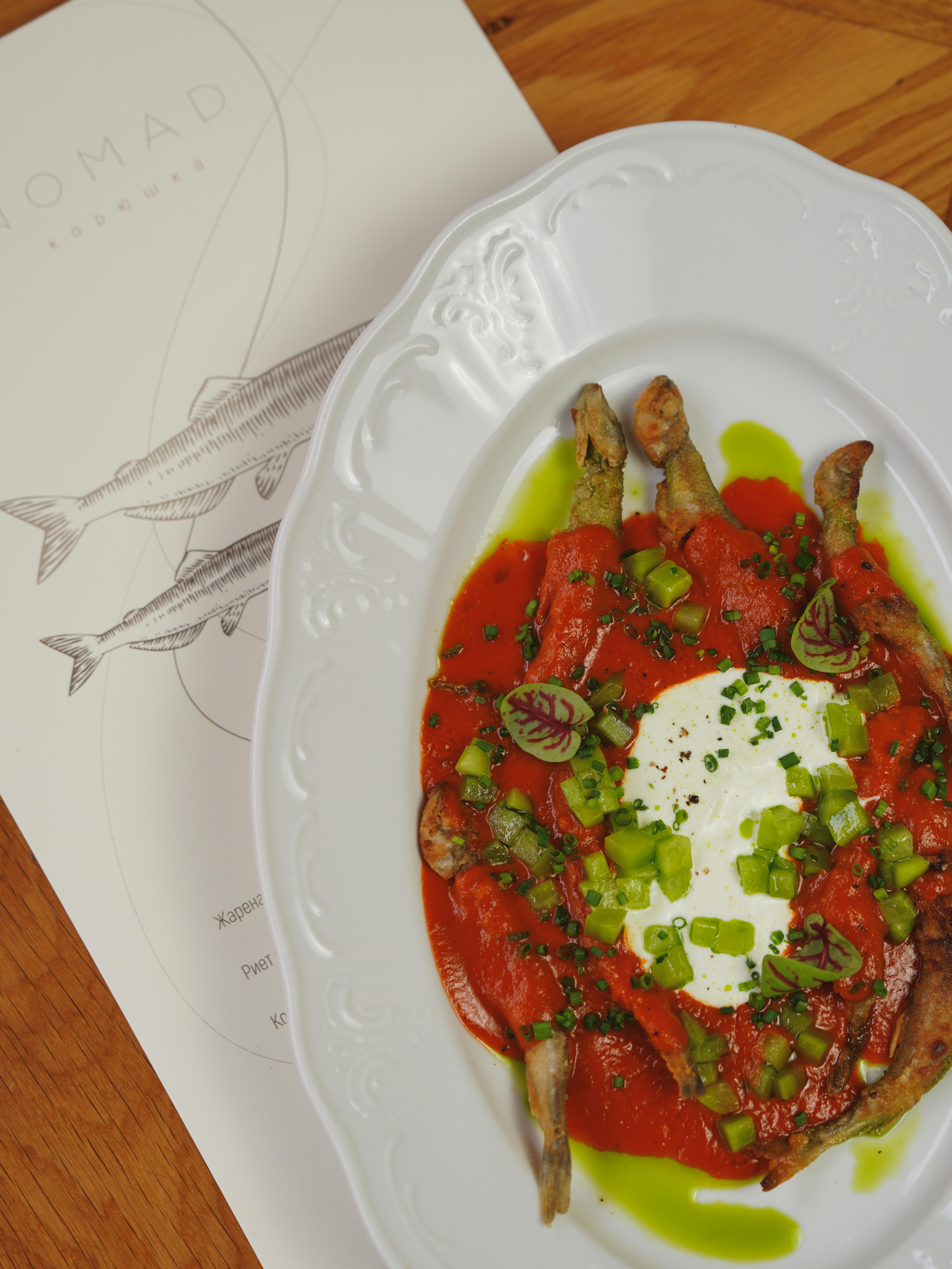 Fish in Sauce and Cream Sprinkled with Chives · Free Stock Photo