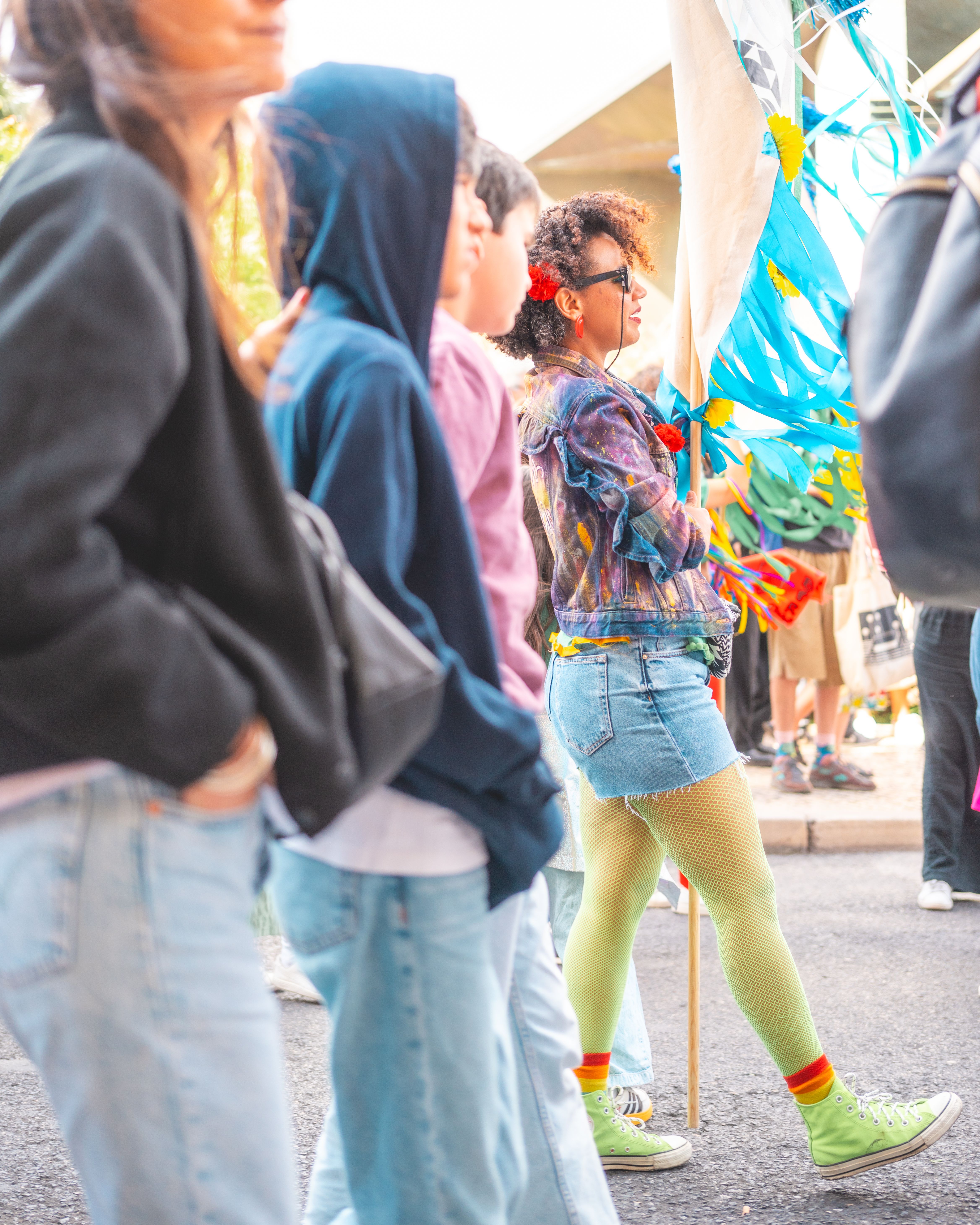 Woman and Children Walking in Parade · Free Stock Photo
