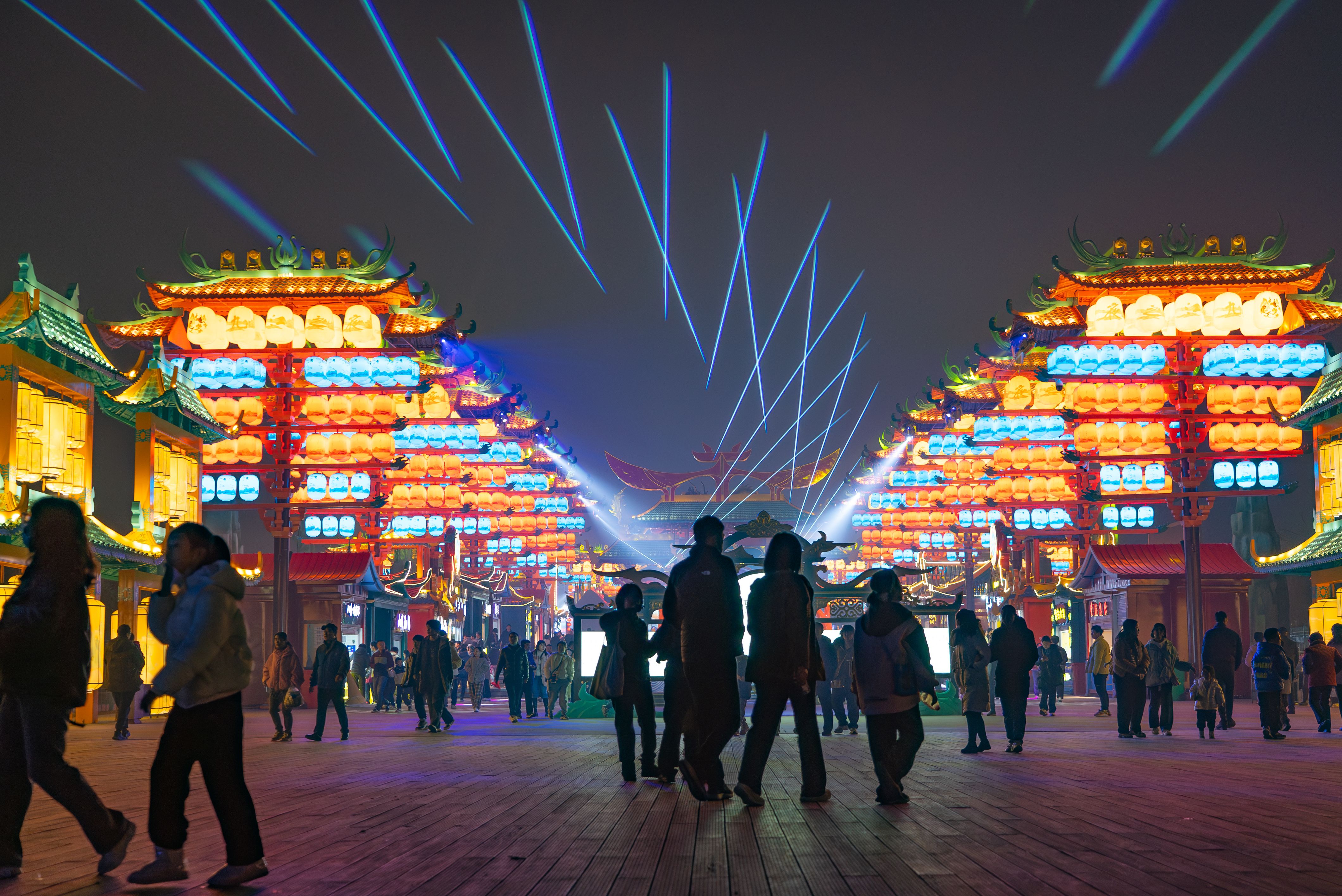 Neon Lights on a Street in Asia at Night · Free Stock Photo