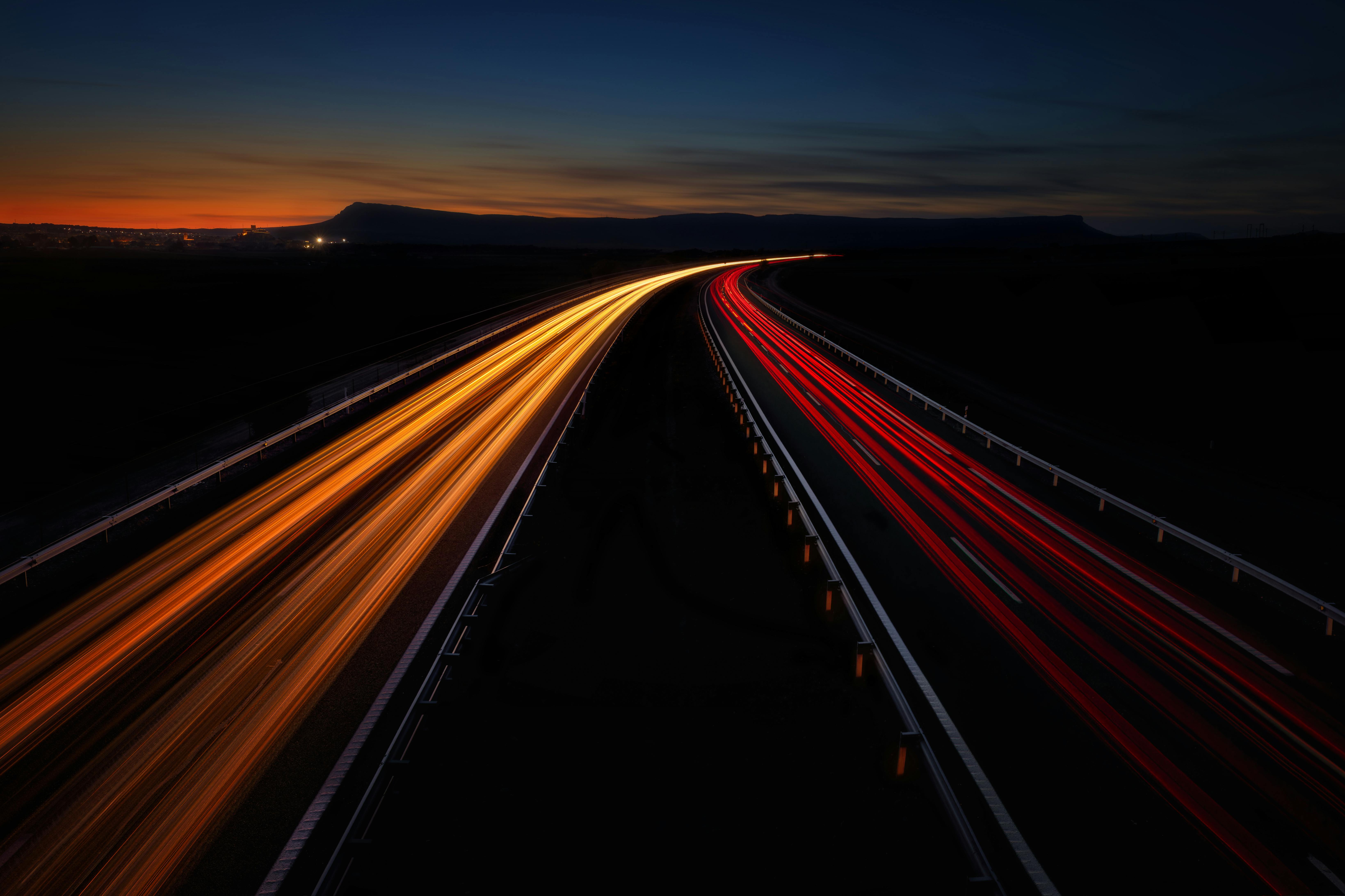 Long Exposure Photo of Car on Road · Free Stock Photo